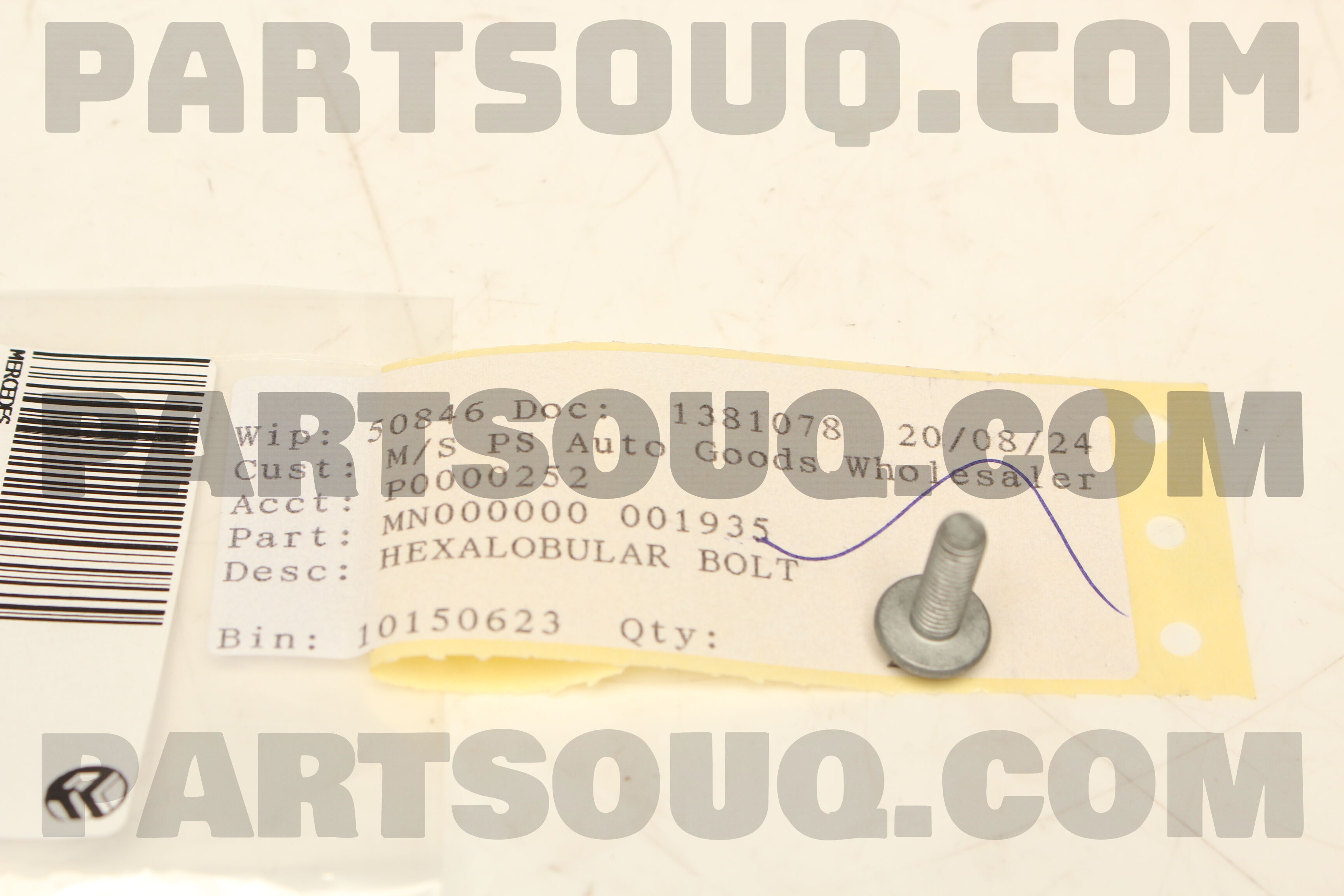 HEXALOBULAR BOLT AN000000001935 | MERCEDES Parts | PartSouq