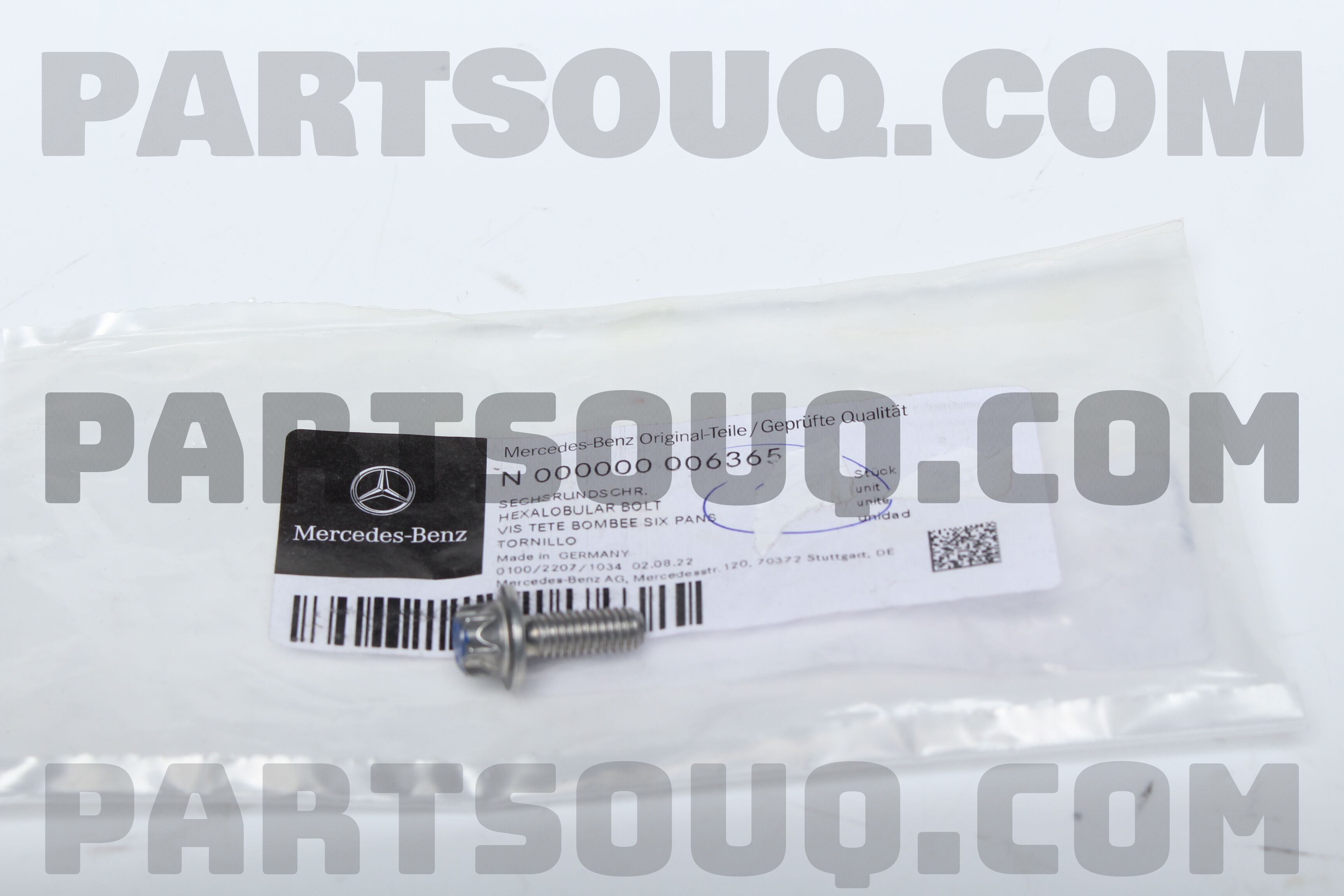 HEXALOBULAR BOLT N000000006365 | MERCEDES Parts | PartSouq