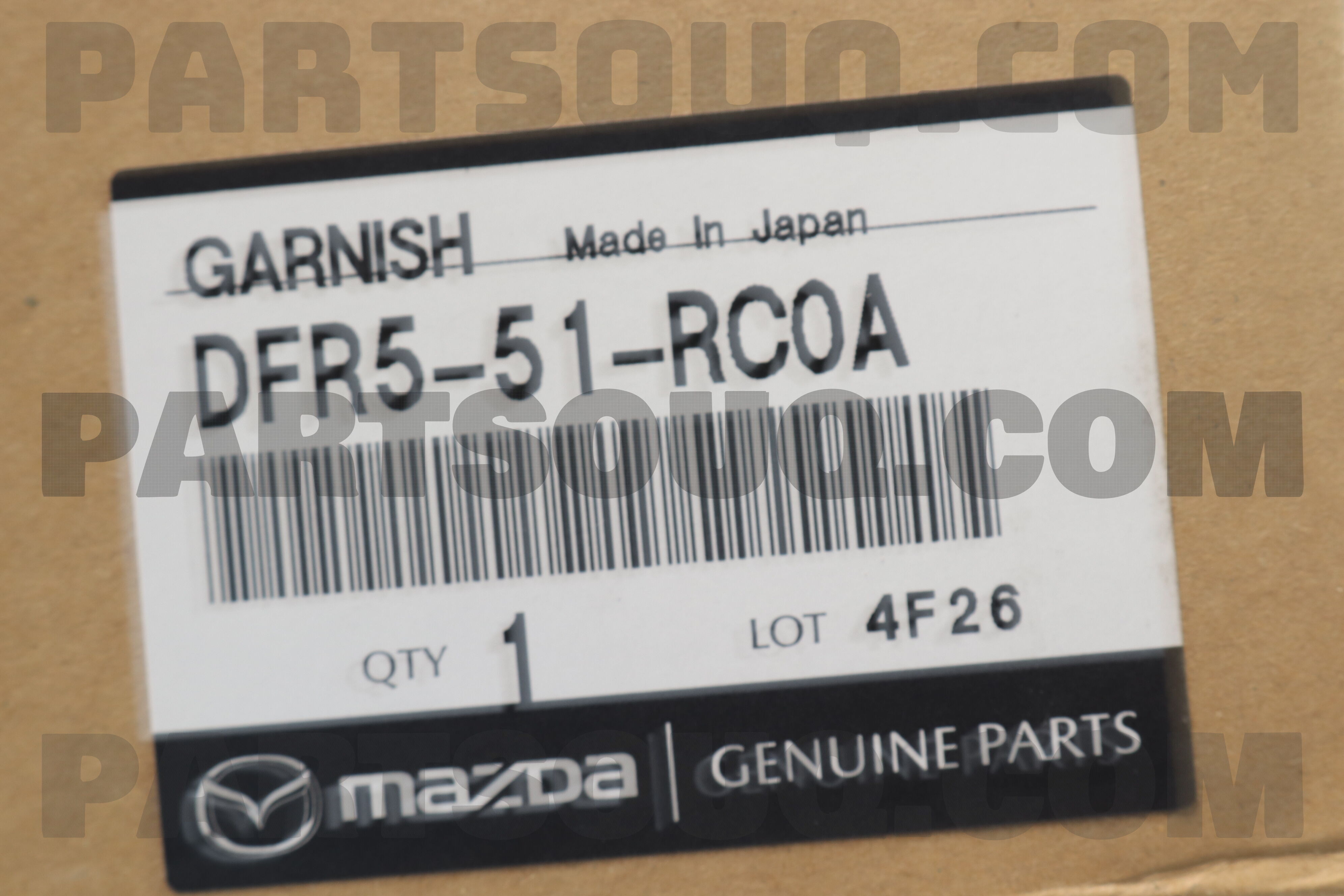 GARNISH B (R),SIDE DFR551RC0A | Mazda Parts | PartSouq