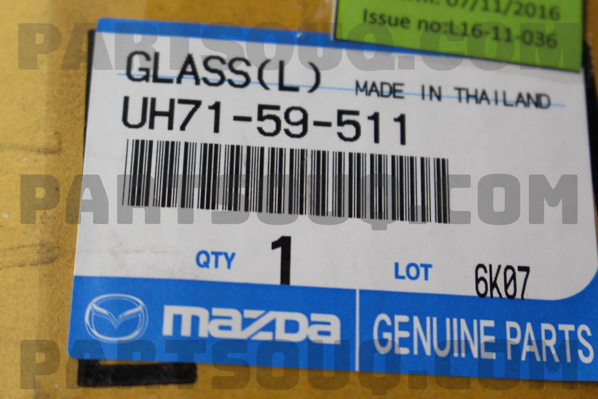 GLASS(L),DOOR-FRT UH7159511 | Mazda Parts | PartSouq