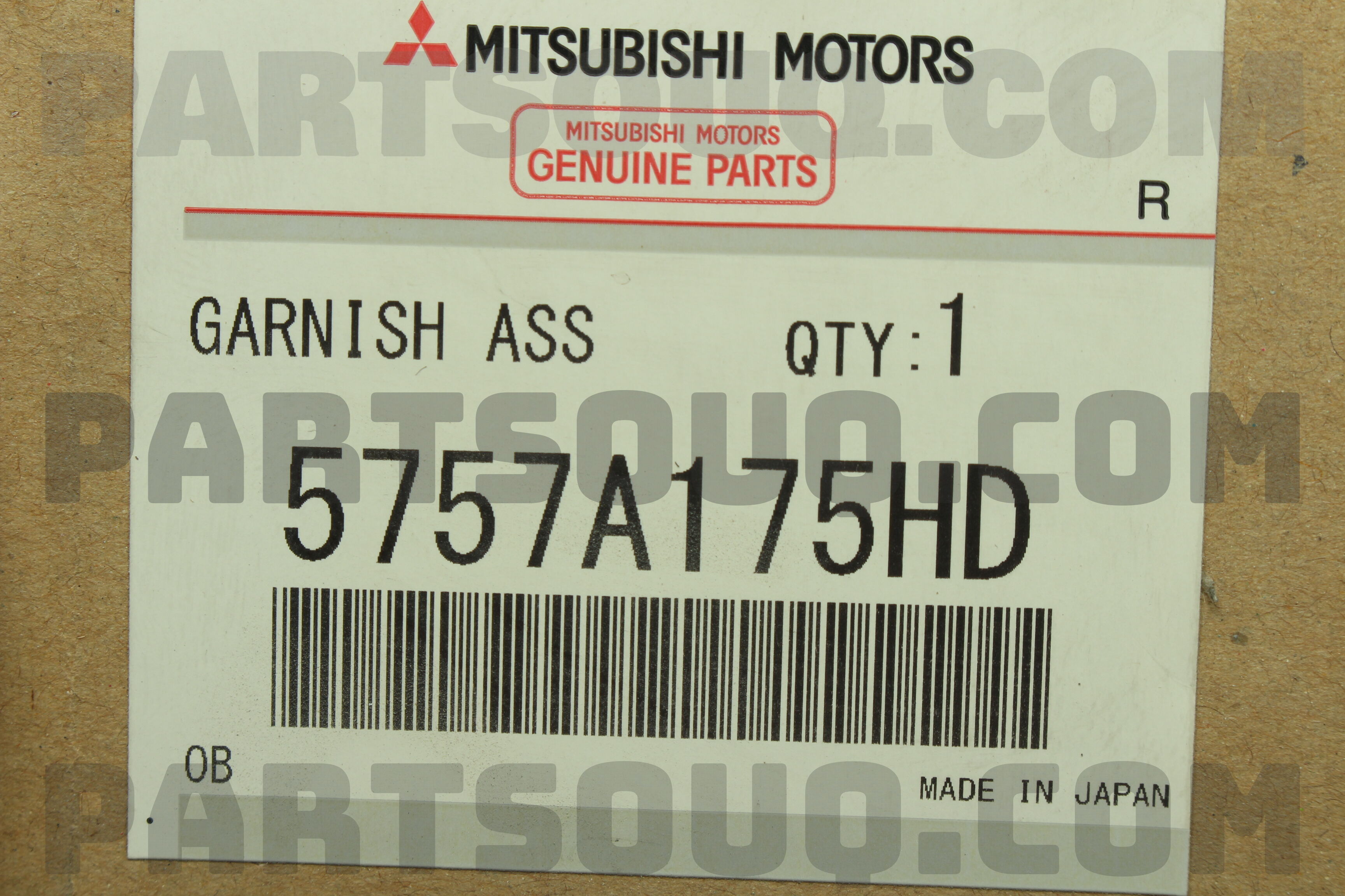 GARNISH,RR DOOR,LH 5757A175HD | Mitsubishi Parts | PartSouq