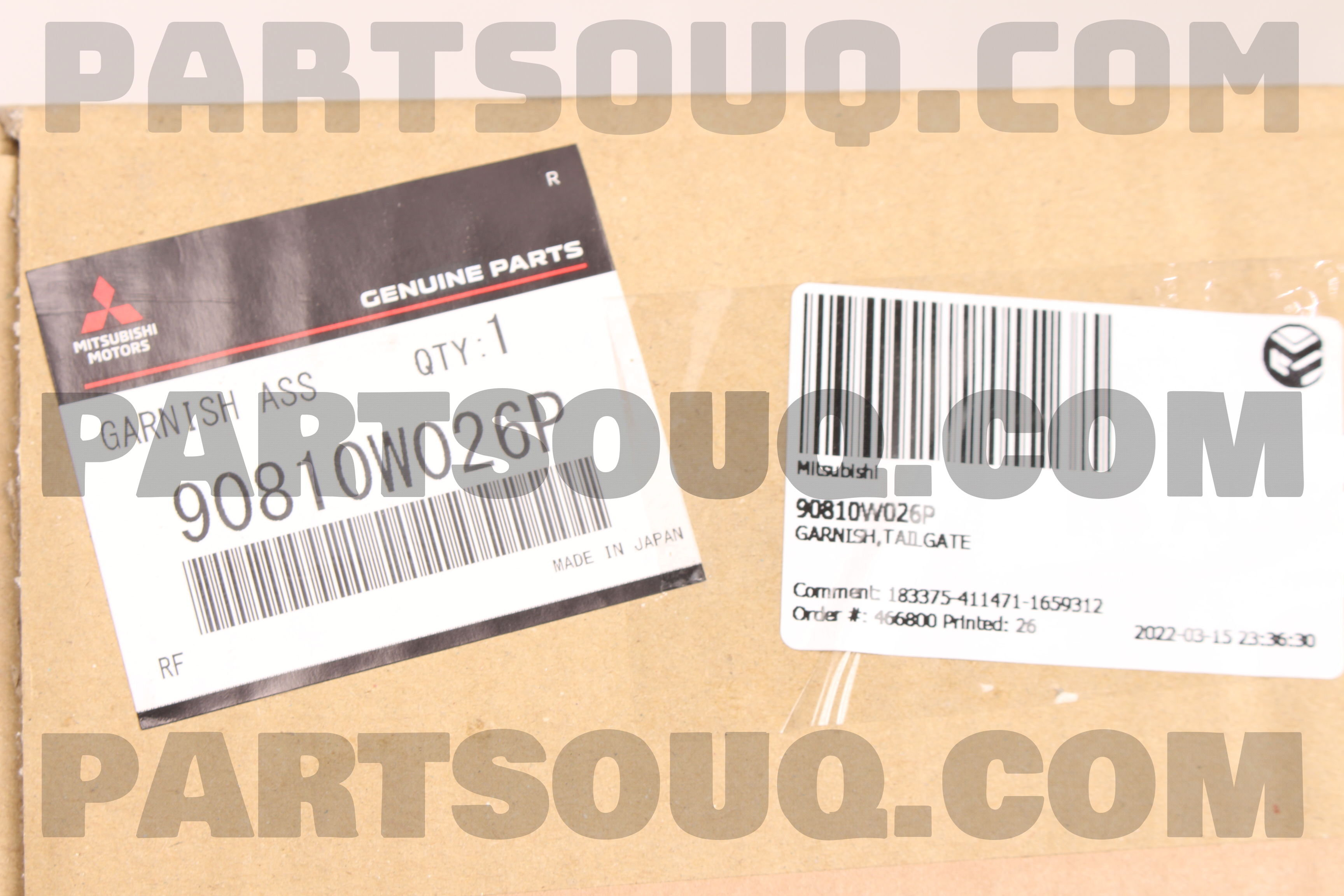 GARNISH,TAILGATE 90810W026P | Mitsubishi Parts | PartSouq