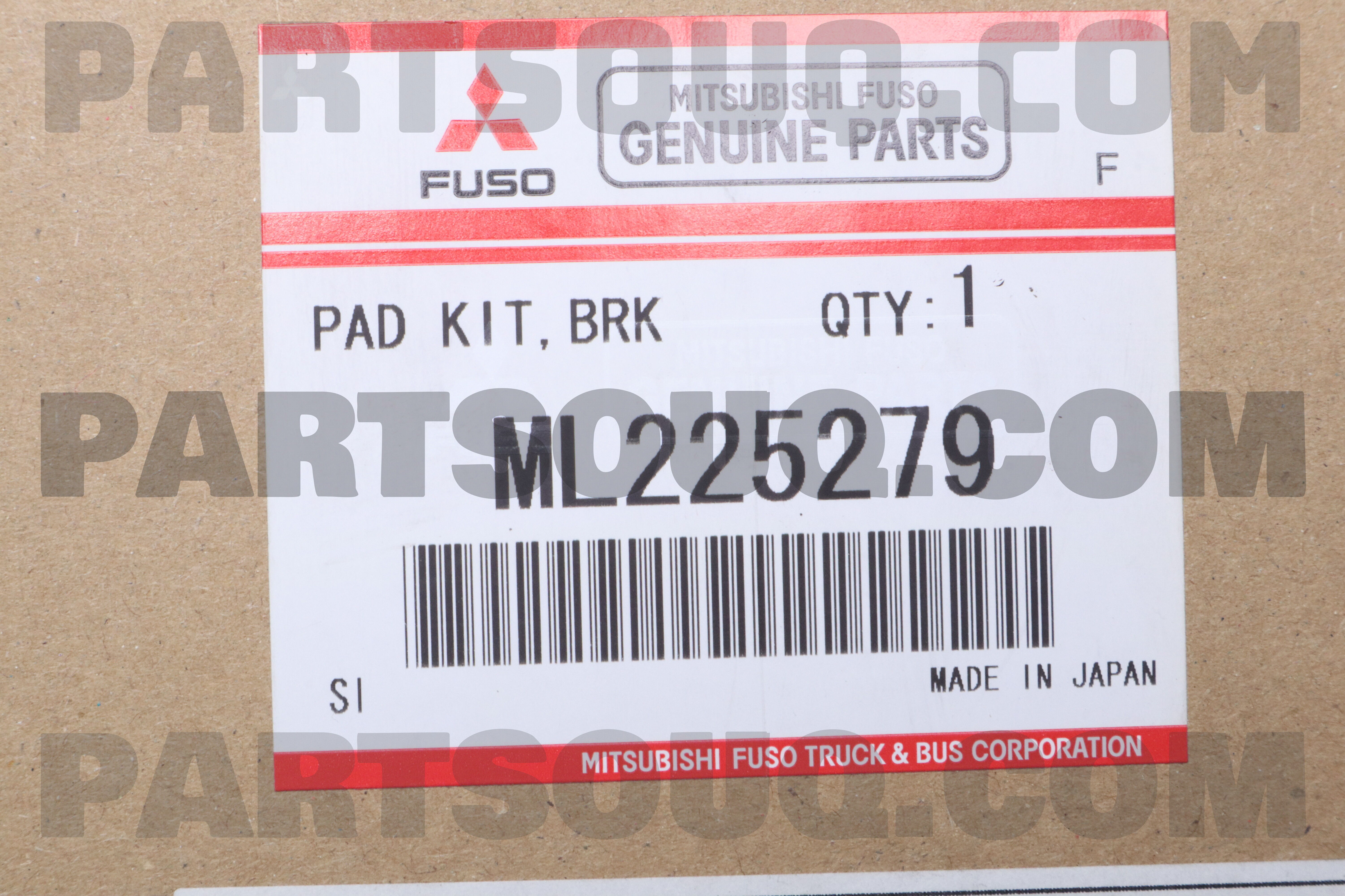 PAD KIT,FR/RR BRAKE ML225279 | FUSO Parts | PartSouq