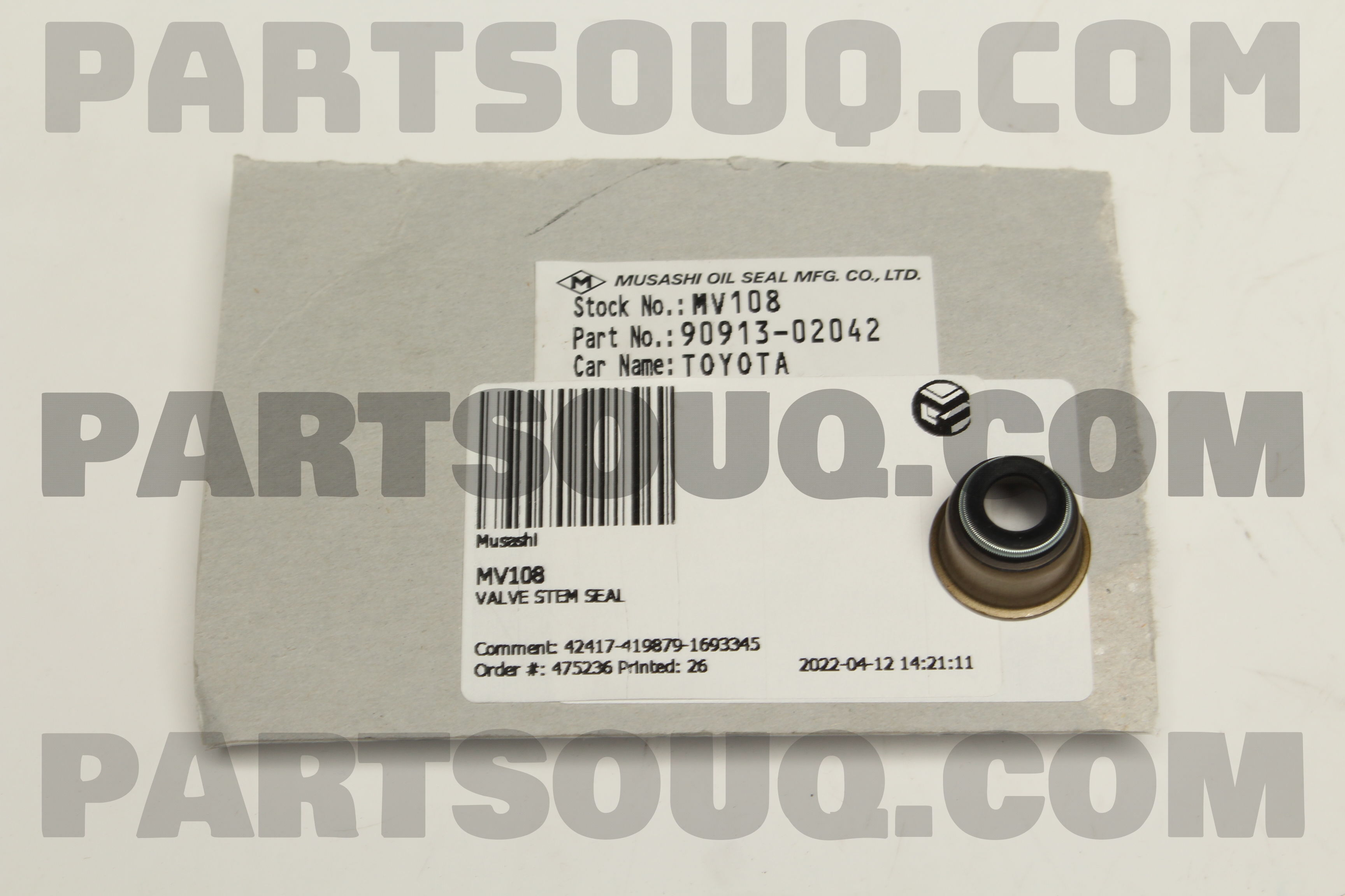 VALVE STEM SEAL MV108 | Musashi Parts | PartSouq