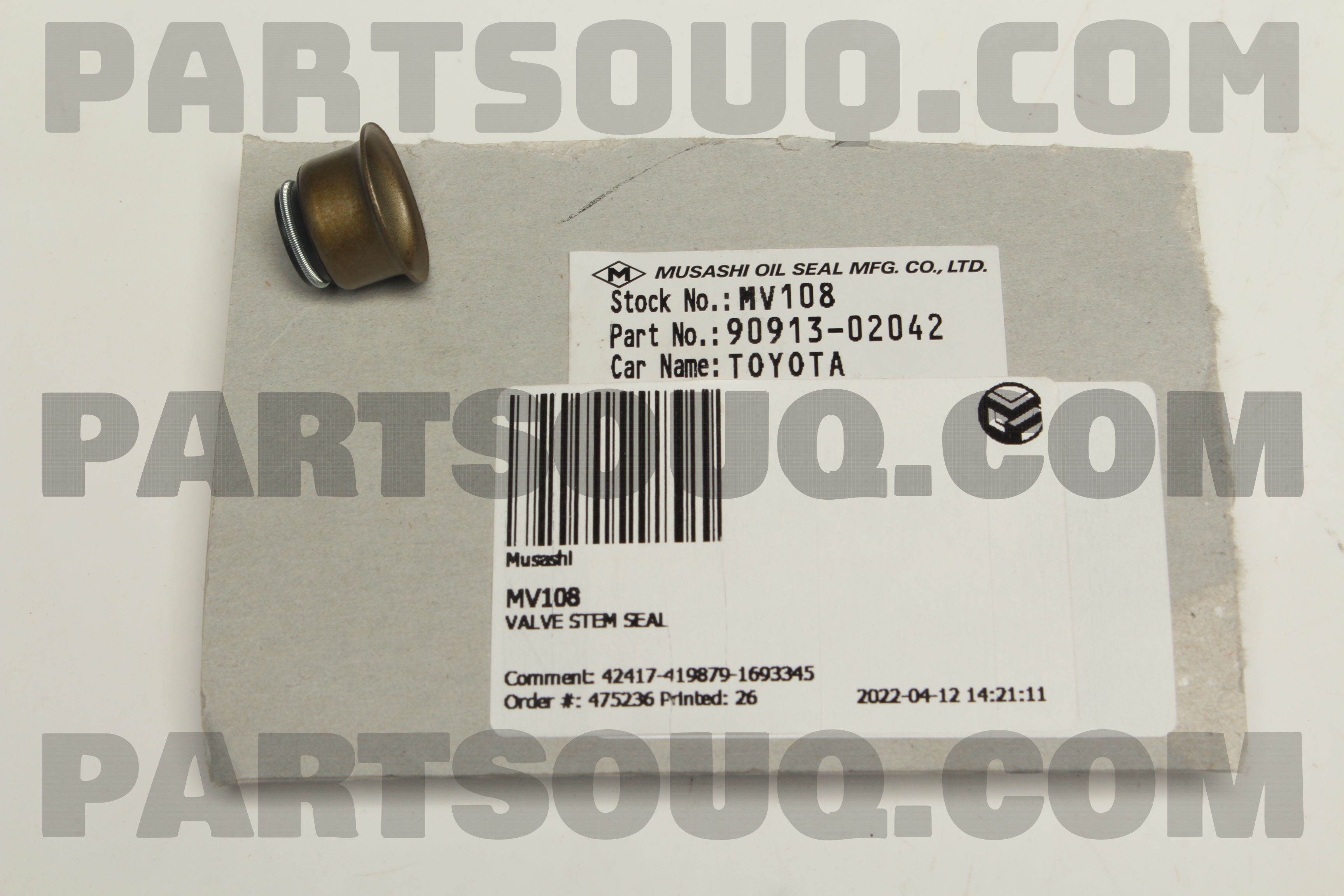 VALVE STEM SEAL MV108 | Musashi Parts | PartSouq
