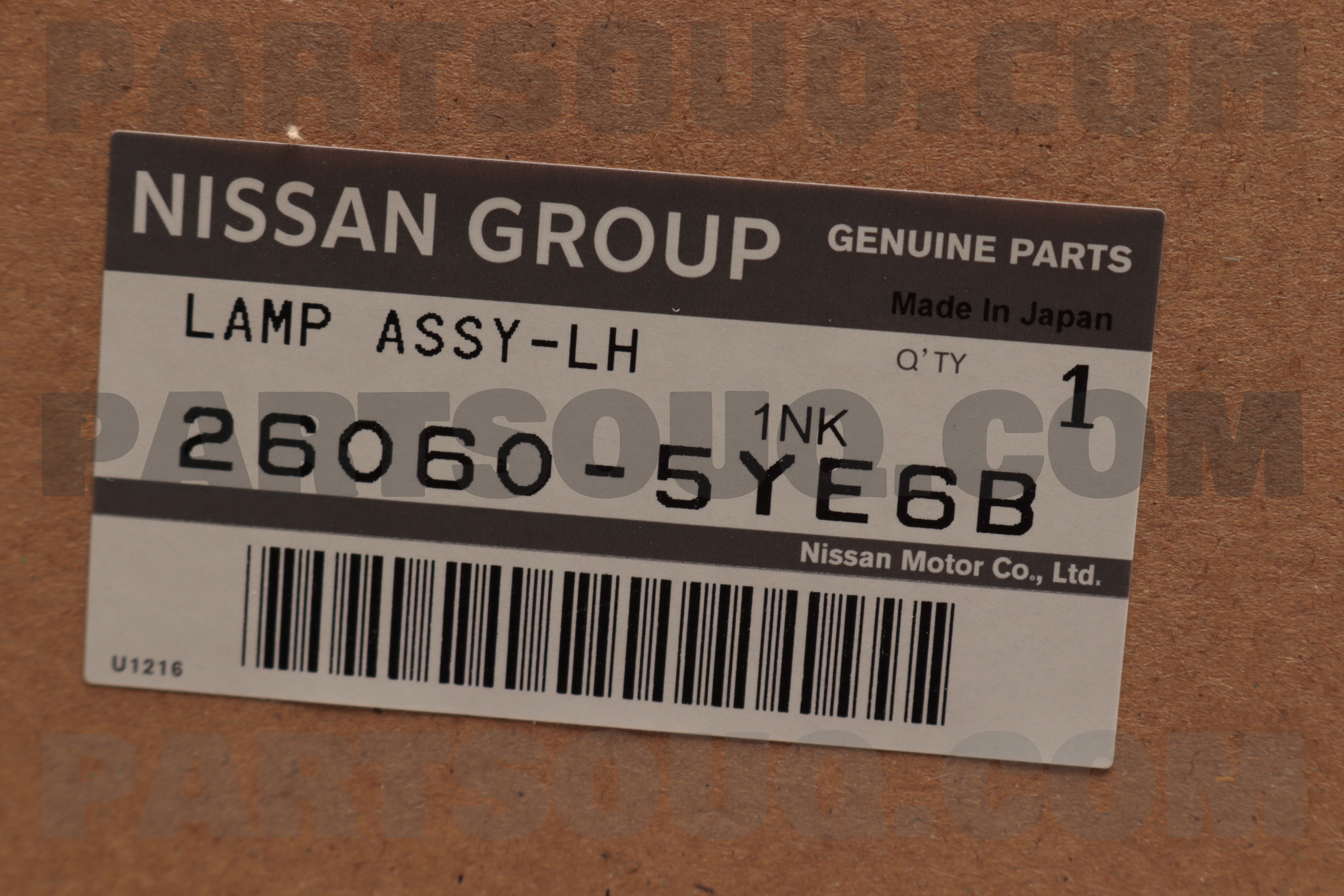 LAMP ASSY-LH 260605YE6B | Nissan Parts | PartSouq