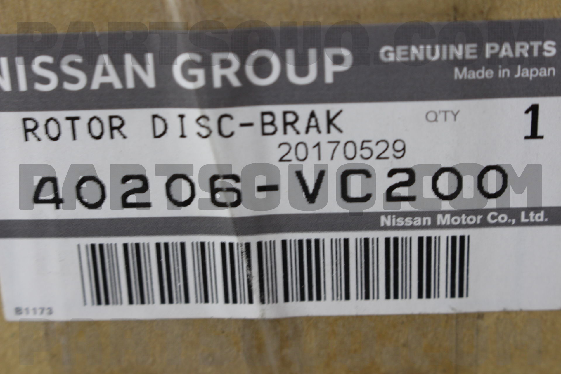 ROTOR-DISC BRAKE,FRONT 40206VC200 | Nissan Parts | PartSouq
