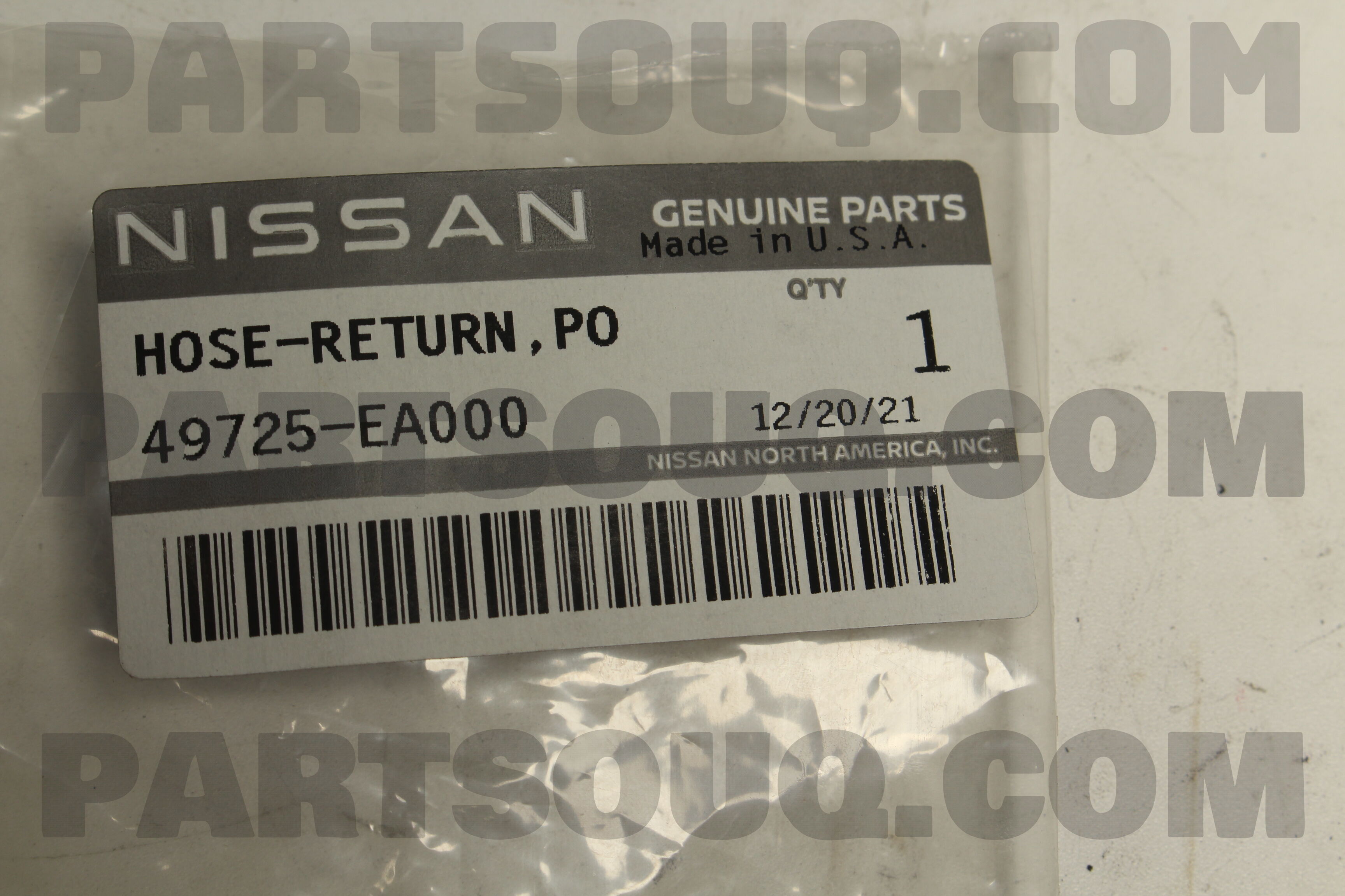 HOSE-RETURN,POWER STEERING 49725EA000 | Nissan Parts | PartSouq
