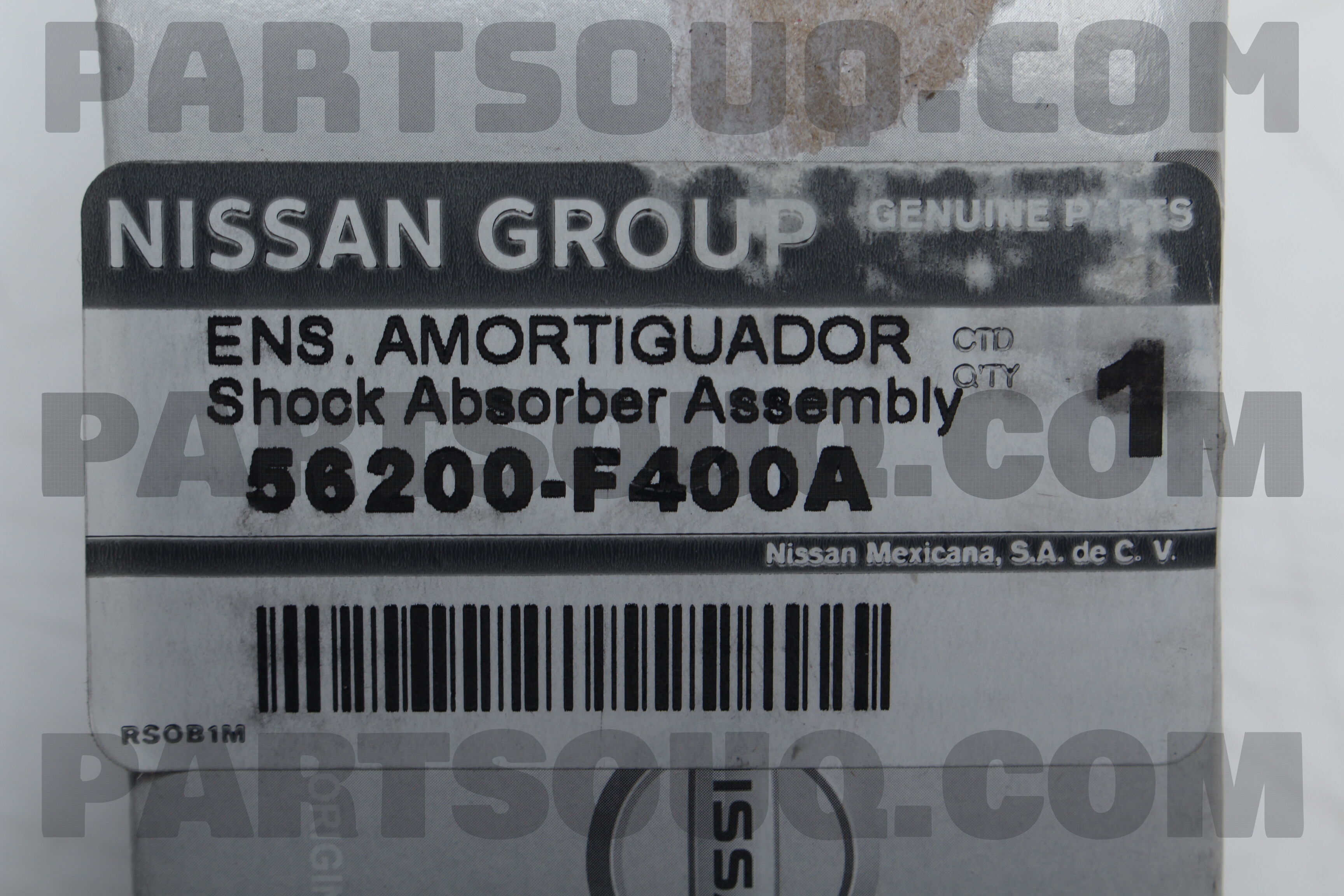 ABSORBER KIT - SHOCK, REAR 56200F400A | Nissan Parts | PartSouq