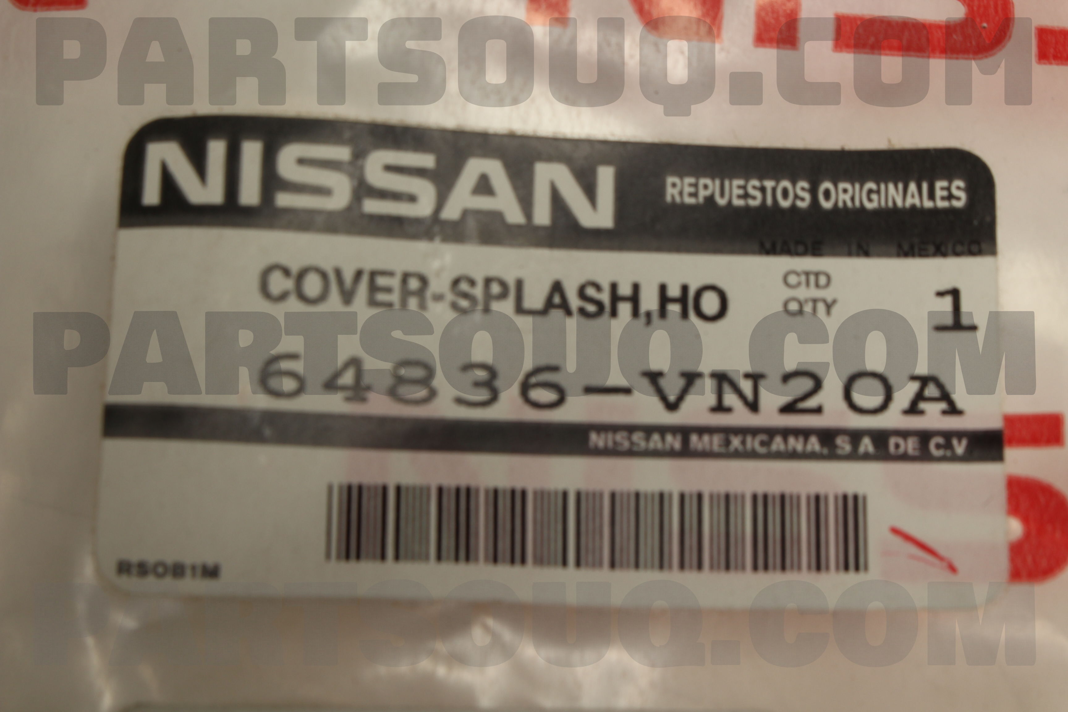 COVER-SPLASH,HO 64836VN20A | Nissan Parts | PartSouq