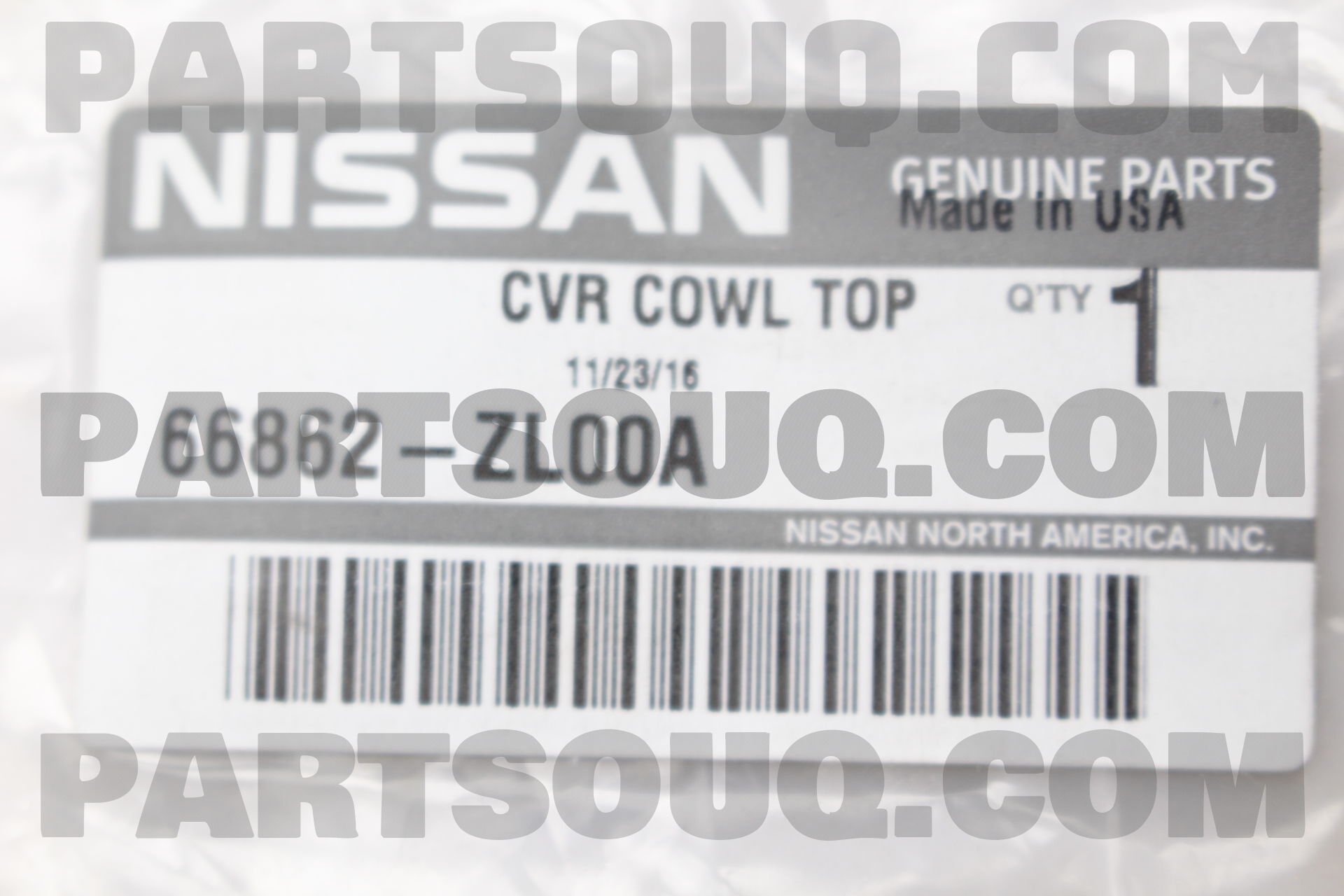 COVER ASSY-COWL TOP 66862ZP70A | Nissan Parts | PartSouq