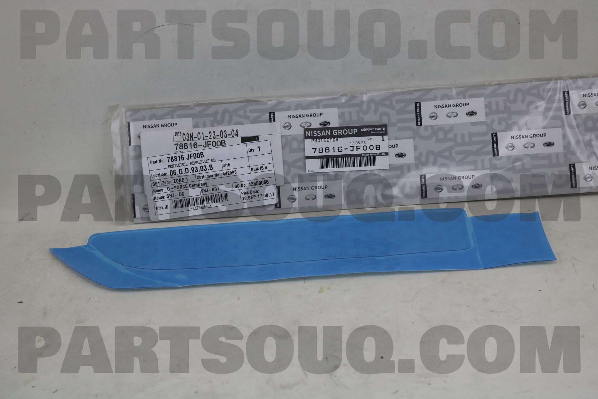 PROTECTOR-REAR FILLET RH 78816JF00B | Nissan Parts | PartSouq