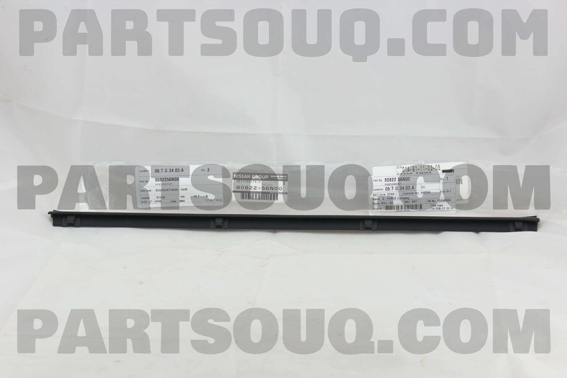 WEATHERSTRIP-FRONT DOOR OUTSIDE,RH 8082256N00 | Nissan Parts | PartSouq