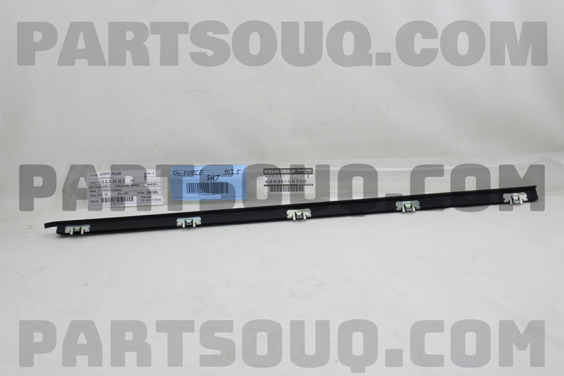 WEATHERSTRIP-REAR DOOR INSIDE,LH 8283506J00 | Nissan Parts | PartSouq