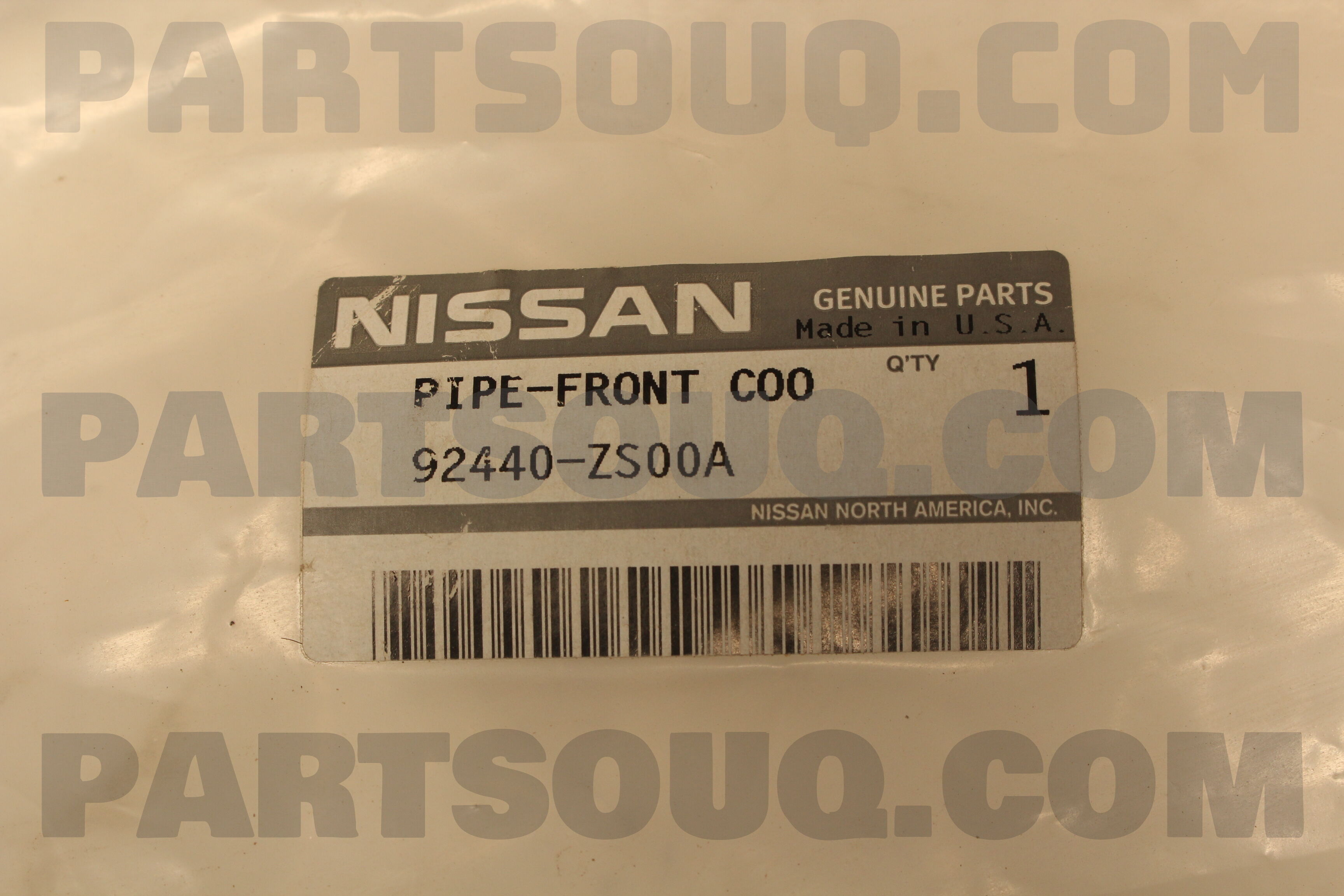 PIPE ASSY-FRONT COOLER,HIGH 92440ZS00A | Nissan Parts | PartSouq