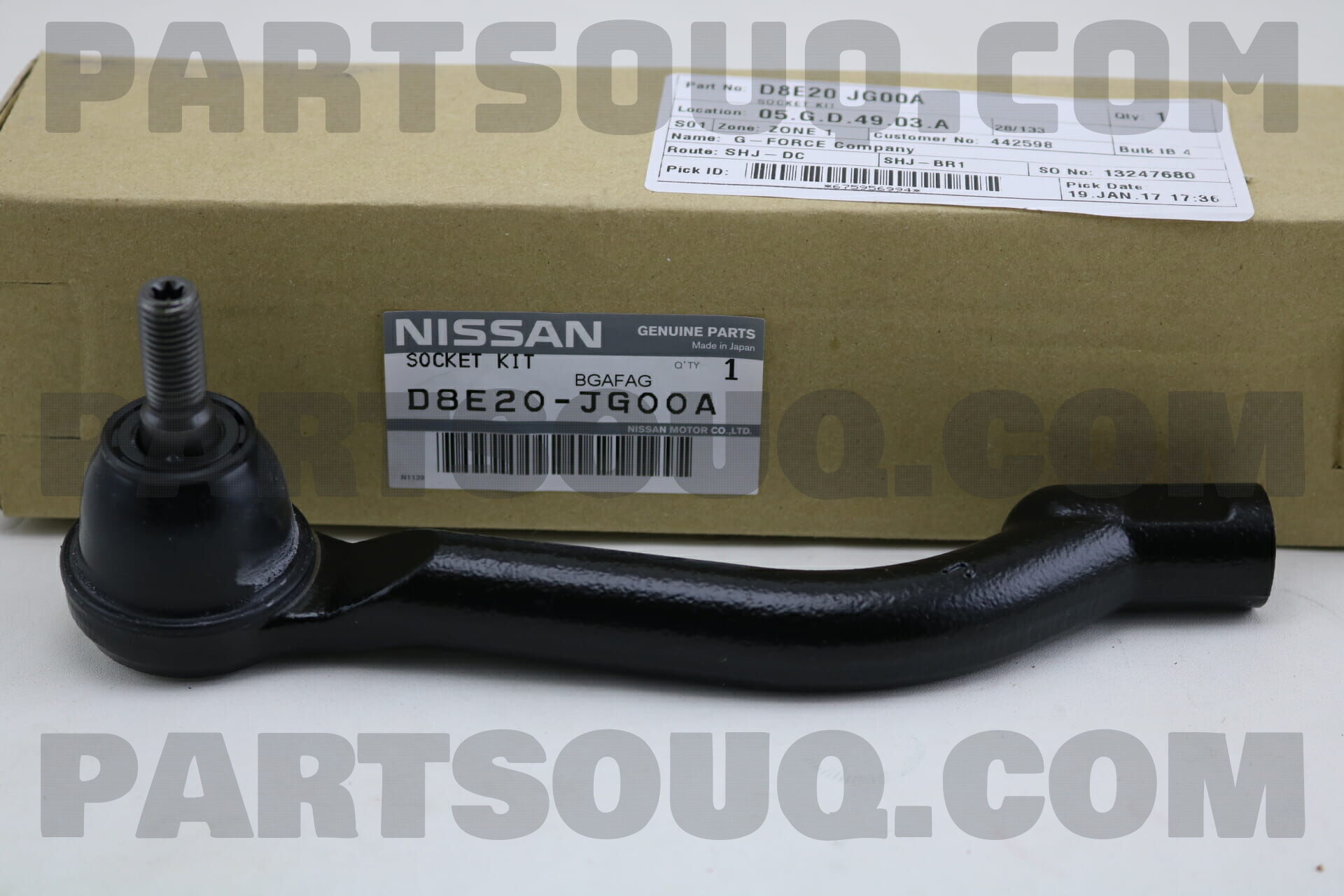 SOCKET KIT-TIE ROD,OUTER D8E20JG00A | Nissan Parts | PartSouq