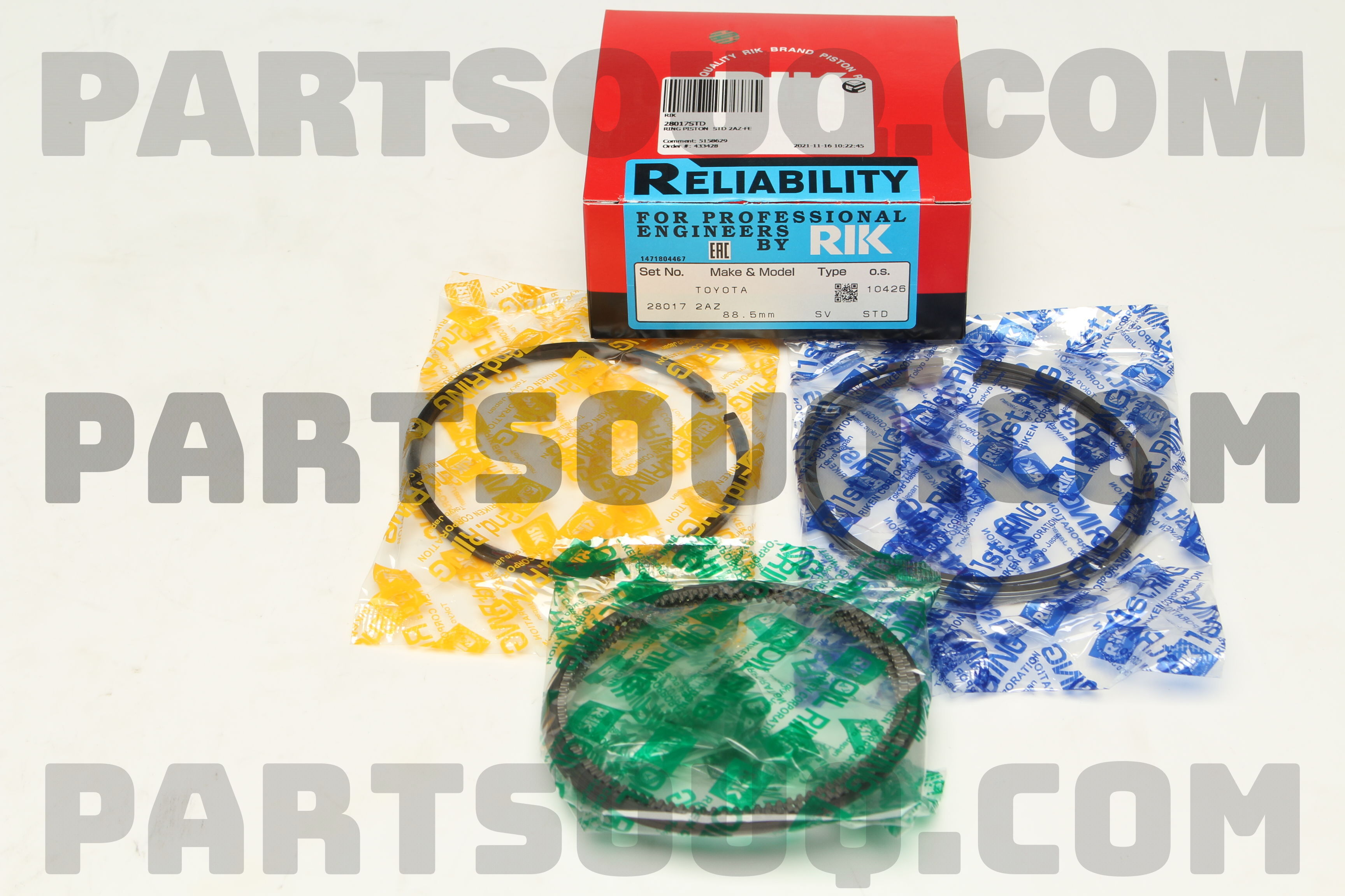 RING PISTON STD 2AZ-FE 28017STD | RIK Parts | PartSouq