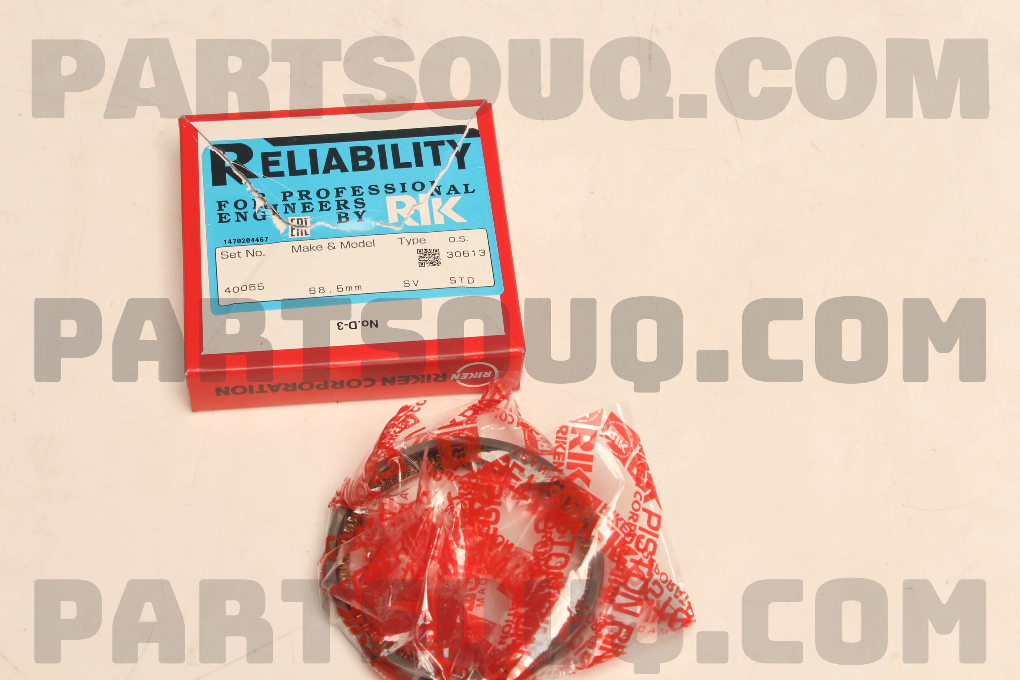 RING PISTON SET STD 4EA MATIZ 4CYL 40065STD | RIKEN Parts | PartSouq