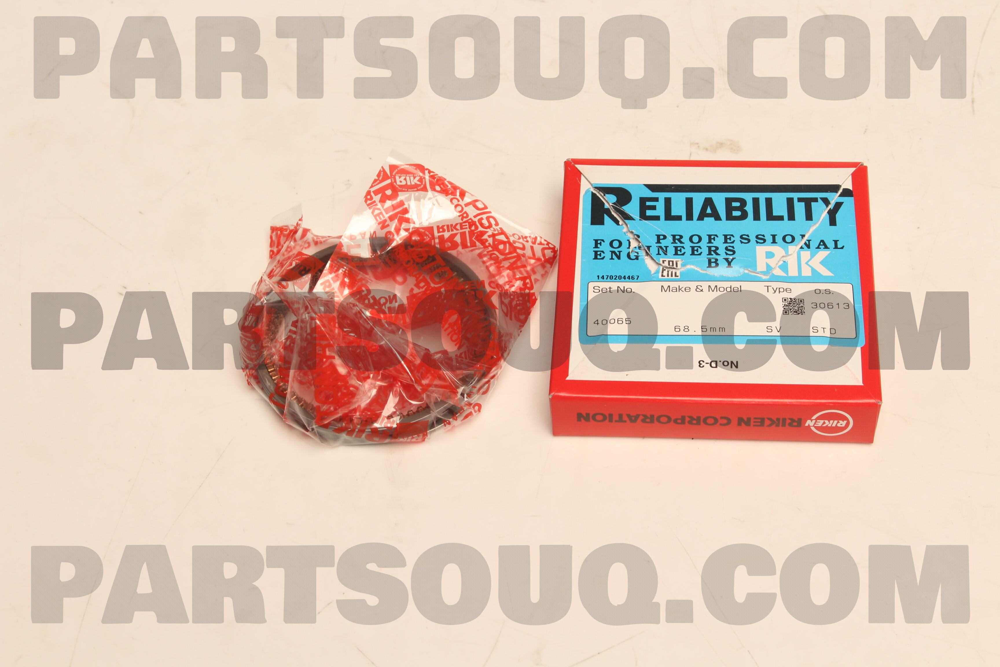 RING PISTON SET STD 4EA MATIZ 4CYL 40065STD | RIKEN Parts | PartSouq