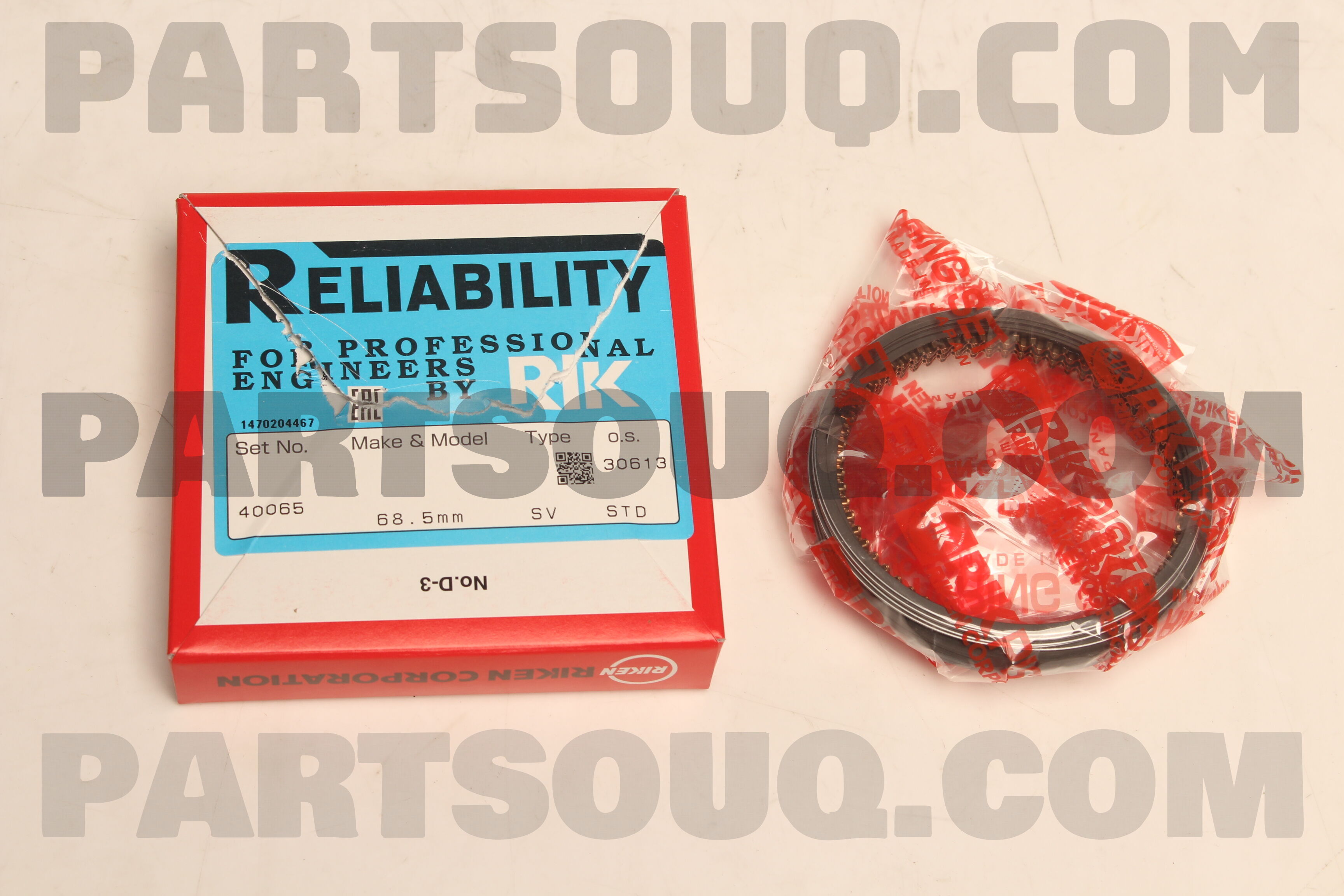 RING PISTON SET STD 4EA MATIZ 4CYL 40065STD | RIKEN Parts | PartSouq