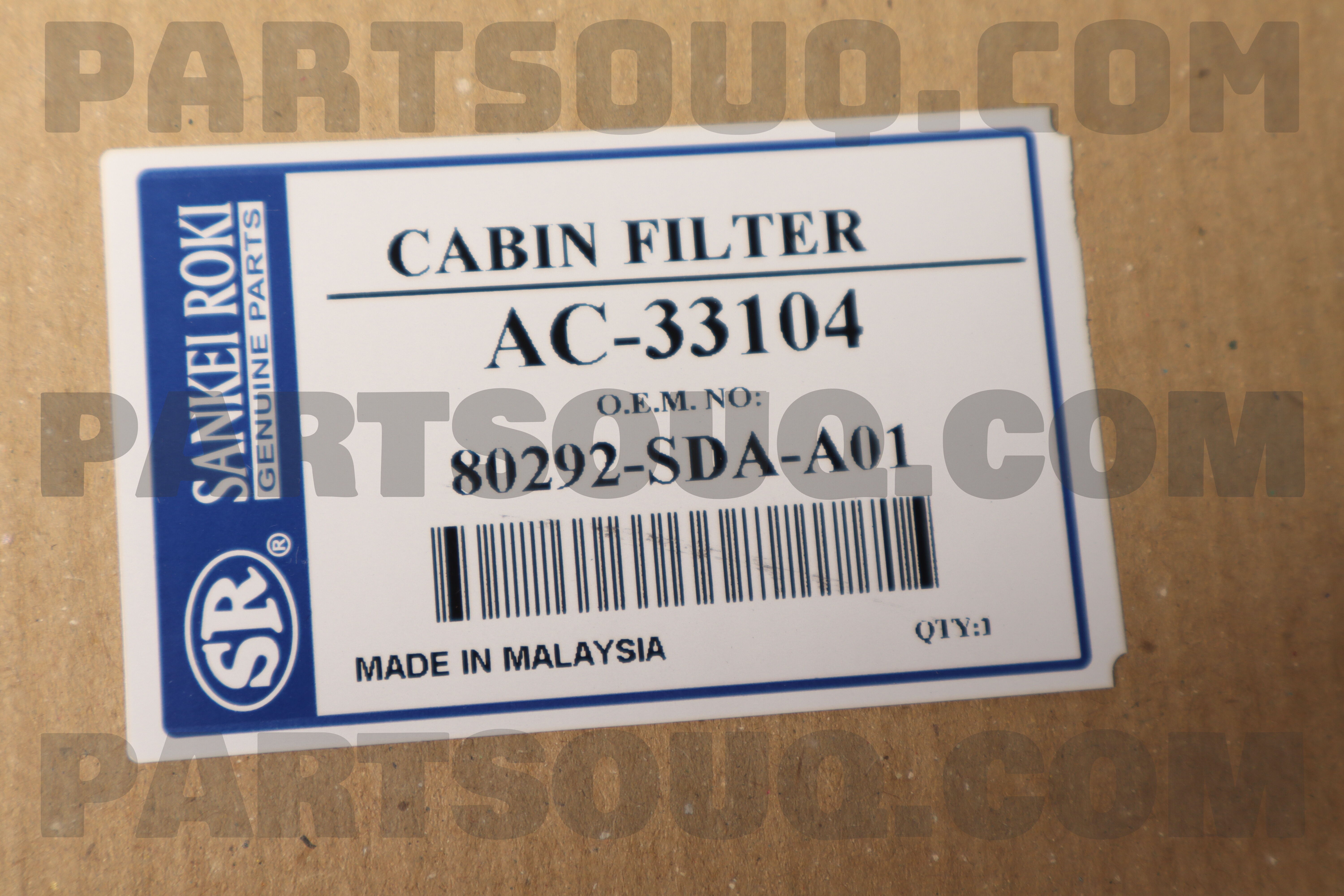 FILTER CABIN AC33104 | SANKEI ROKI Parts | PartSouq