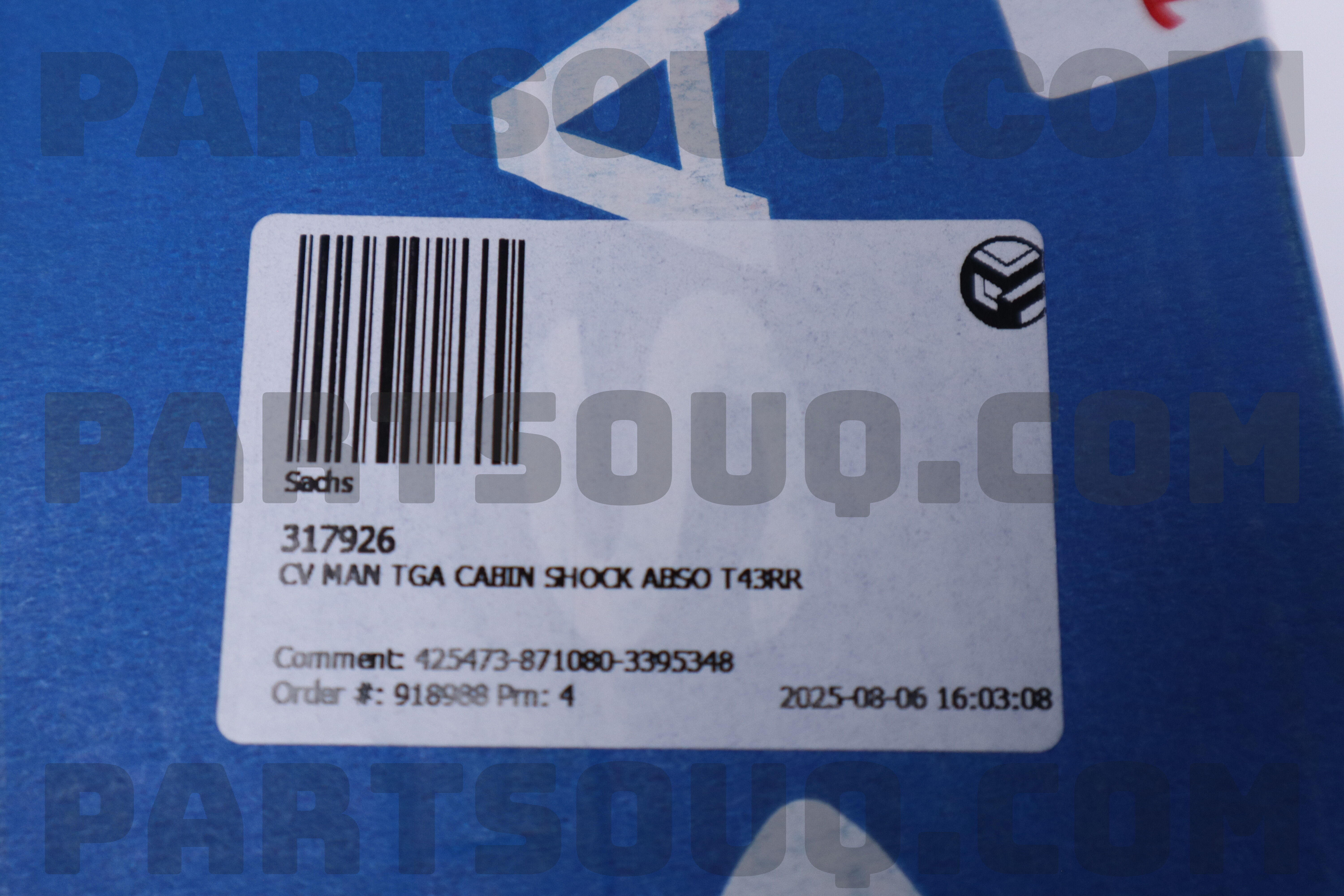 CV MAN TGA CABIN SHOCK ABSO T43RR 317926 | Sachs Parts | PartSouq