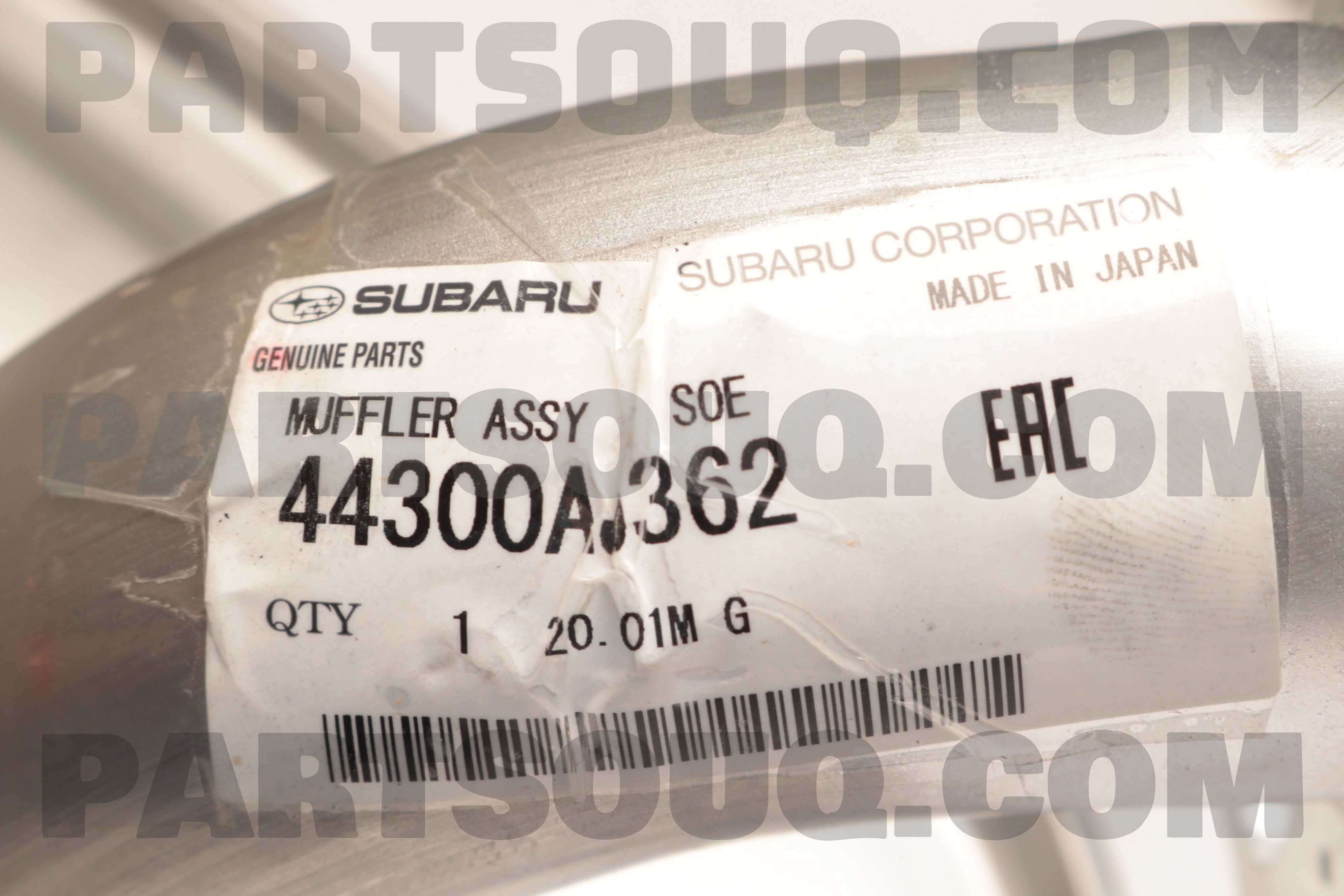 MUFFLER ASSY SOE 44300AJ362 | Subaru Parts | PartSouq