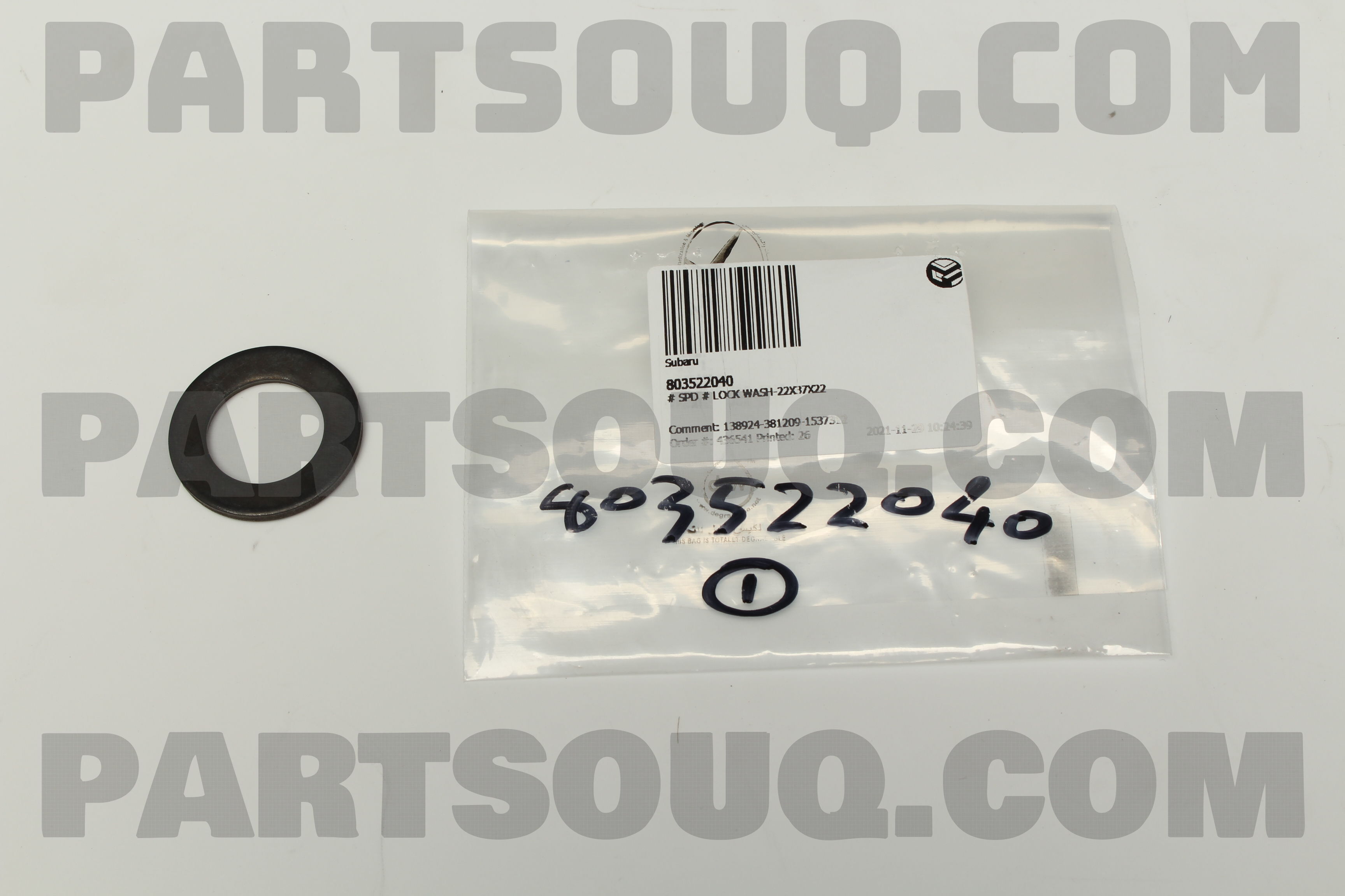 # SPD # LOCK WASH-22X37X22 803522040 | Subaru Parts | PartSouq