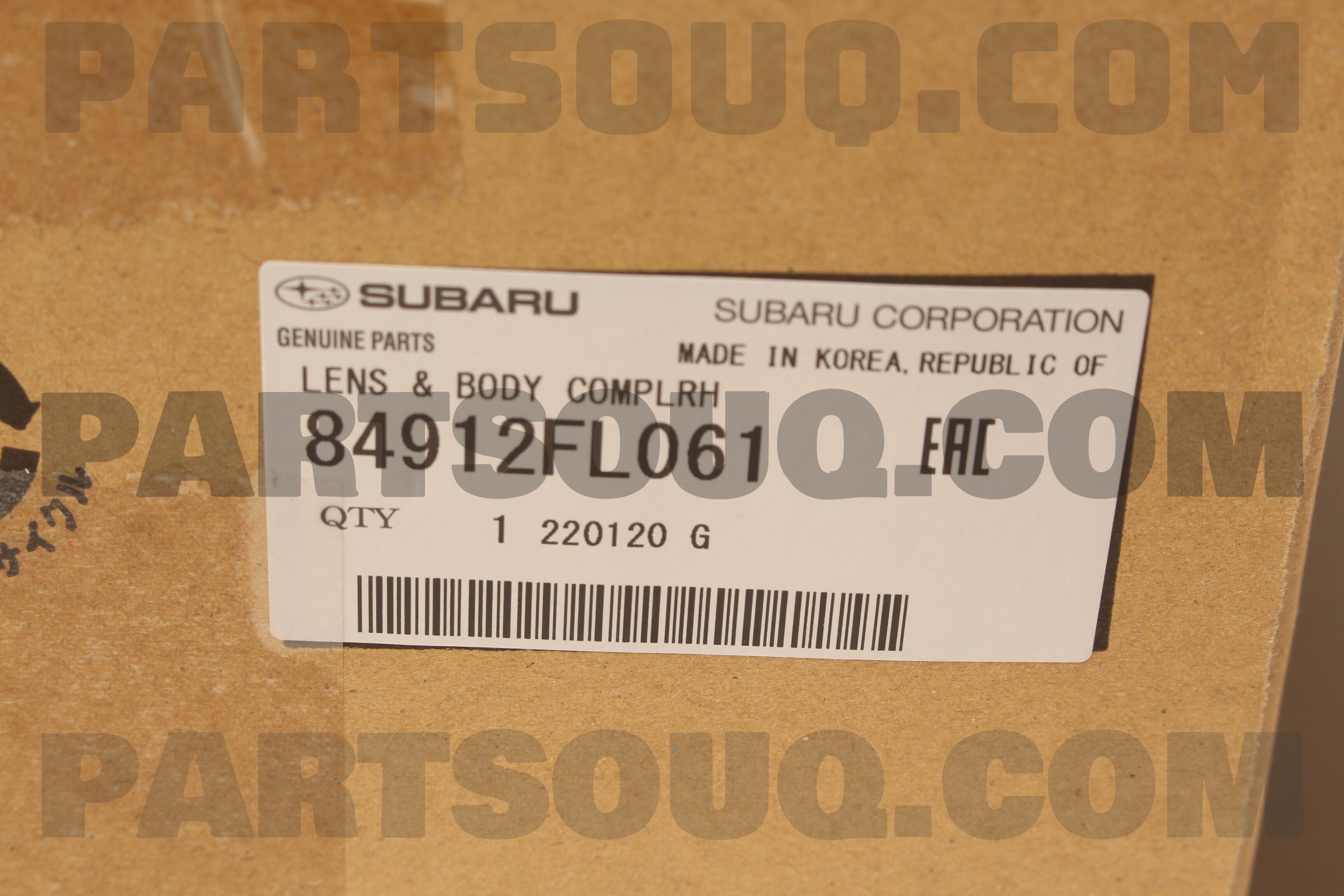LENS & BODY COMPLRH 84912FL061 | Subaru Parts | PartSouq