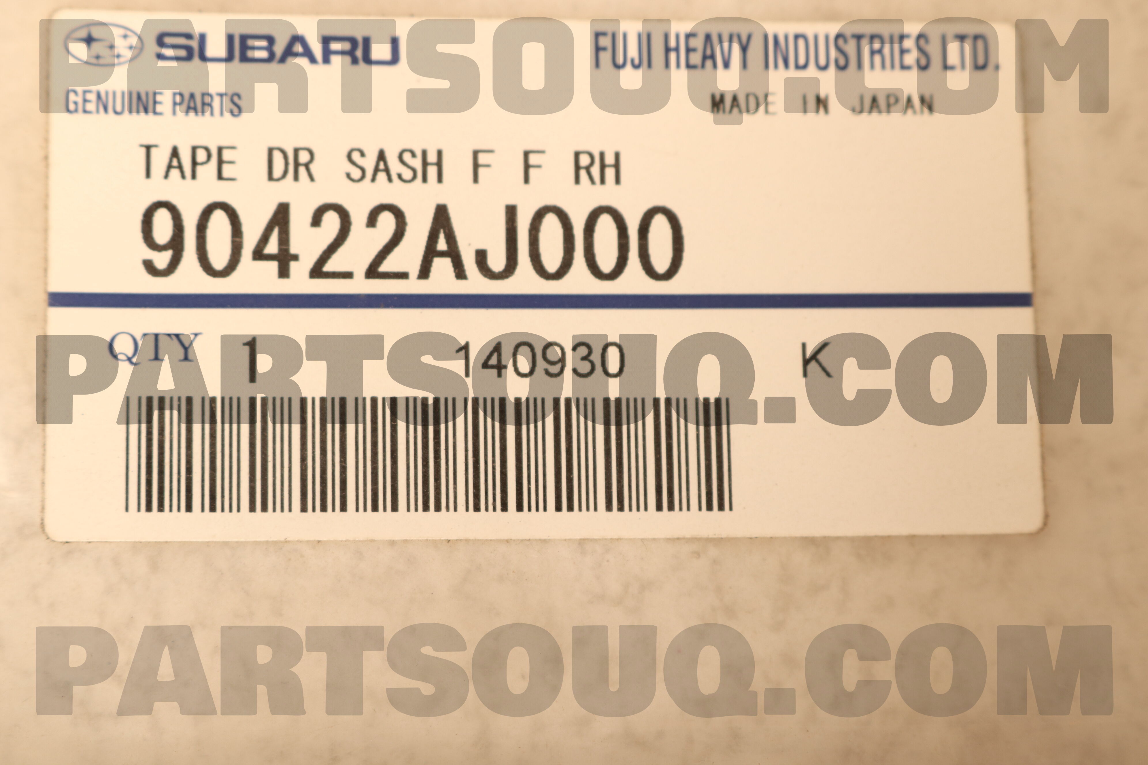 TAPE DR SASH F F RH 90422AJ000 | Subaru Parts | PartSouq