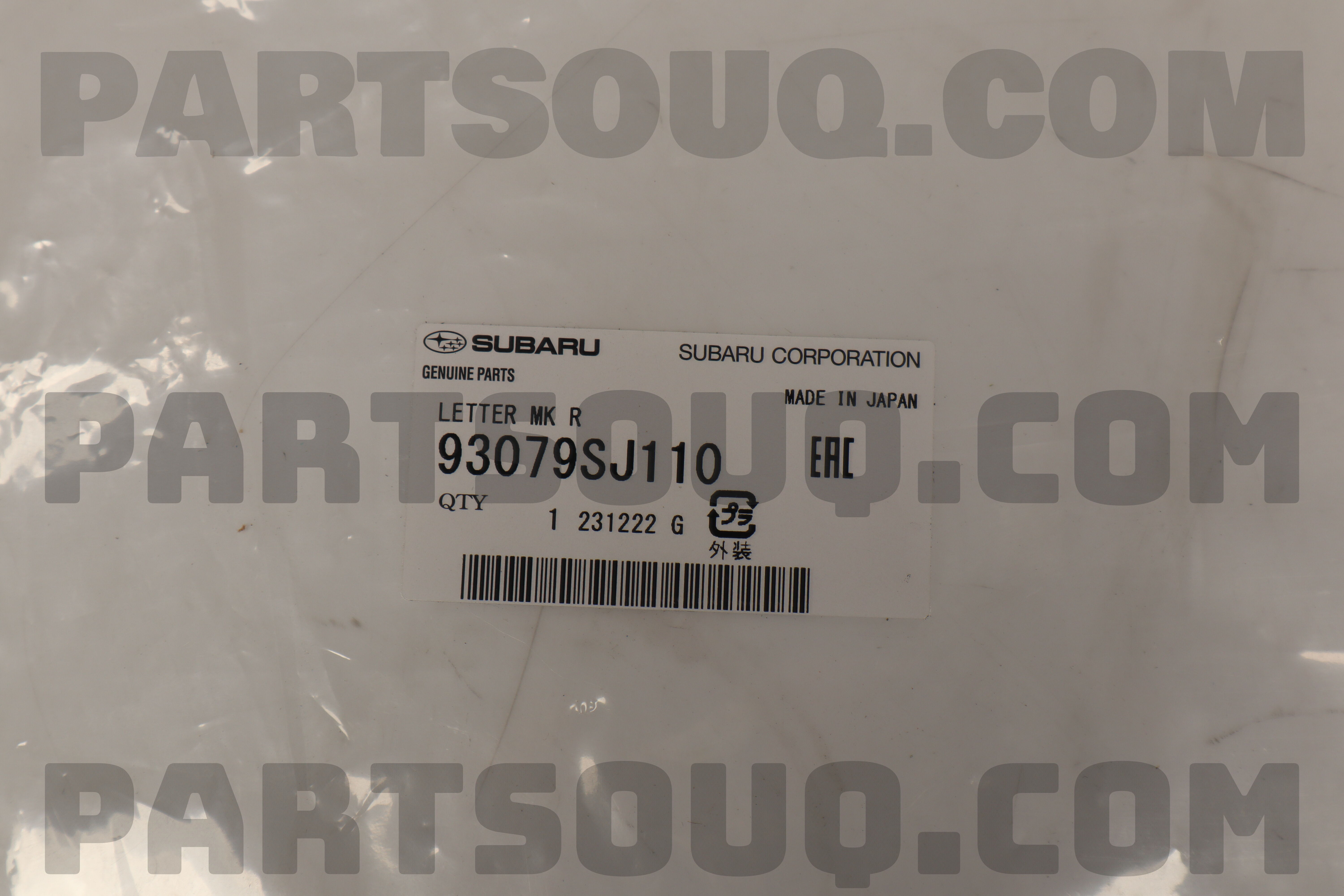 LETTER MK R 93079SJ110 | Subaru Parts | PartSouq