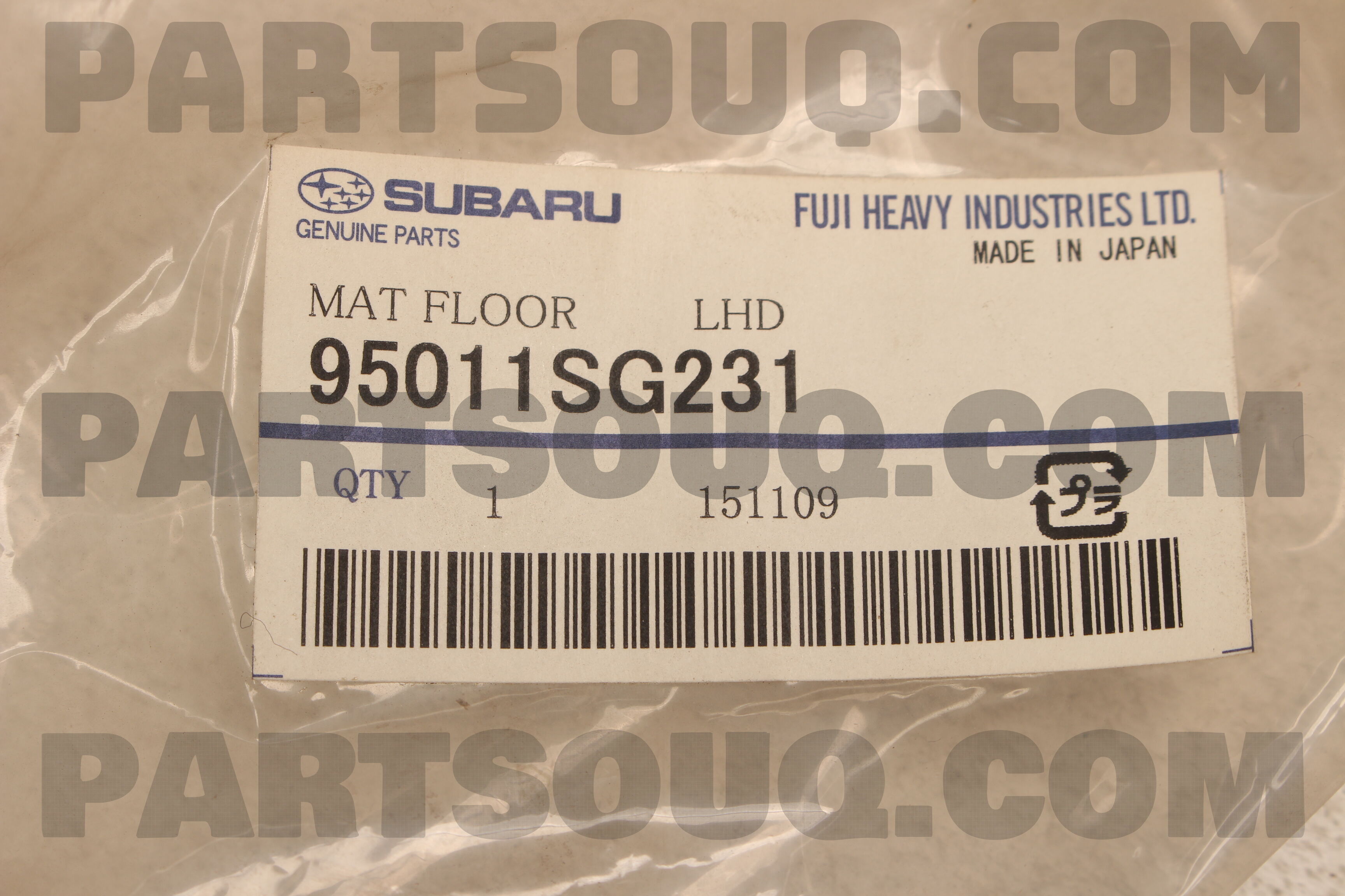 MAT FLOOR LHD 95011SG231 | Subaru Parts | PartSouq