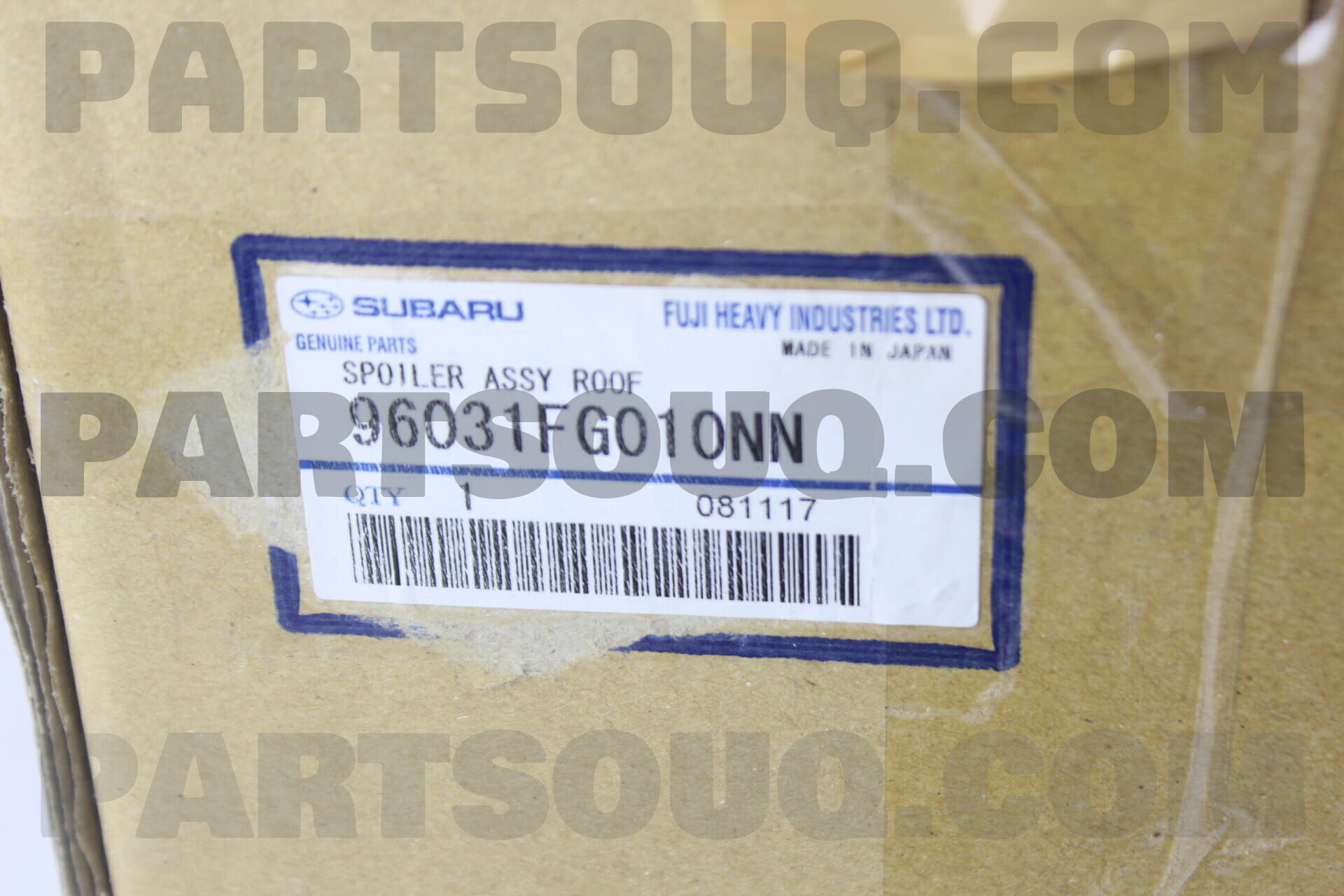 SPOILER ASSY ROOF 96031FG010RL | Subaru Parts | PartSouq