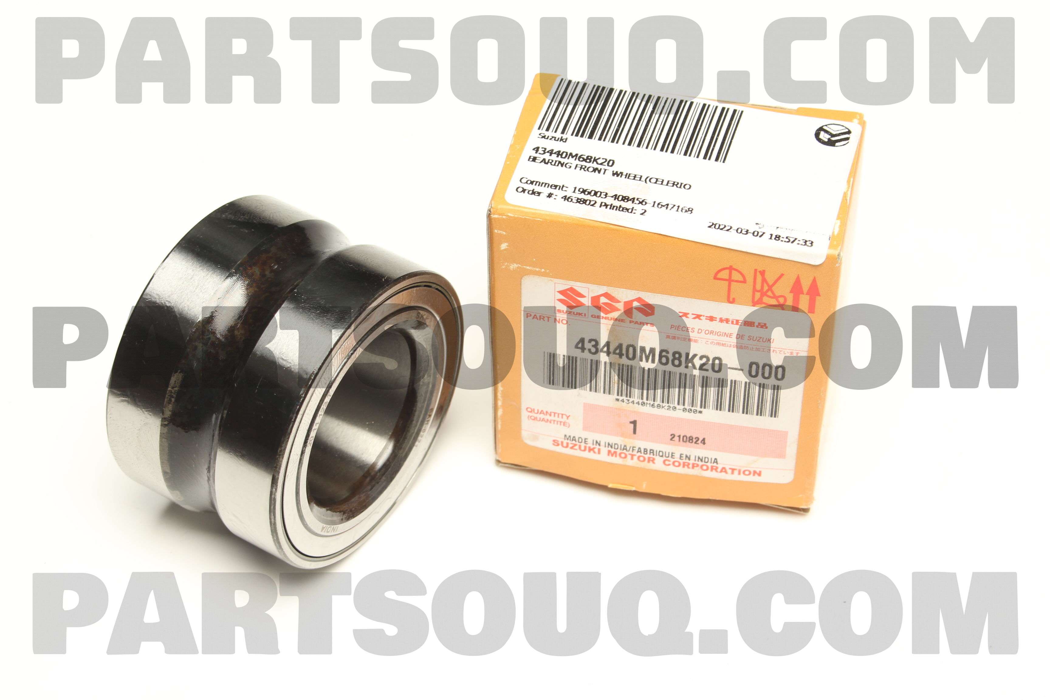BEARING, FRONT WHEEL 43440M68K00 | Suzuki Parts | PartSouq
