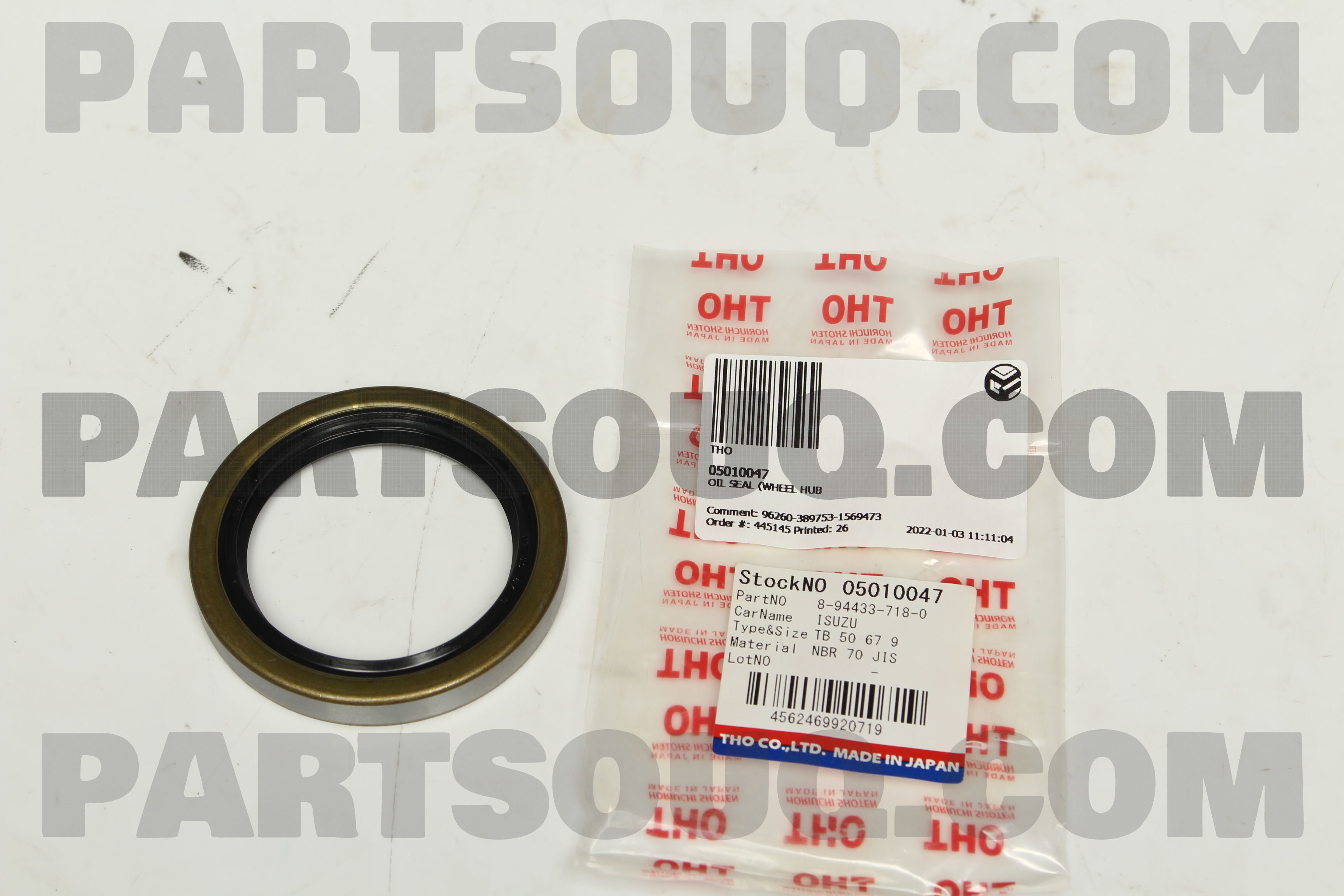 O/SEAL WHEEL HUB FRONT 8944337180 | Musashi Parts | PartSouq