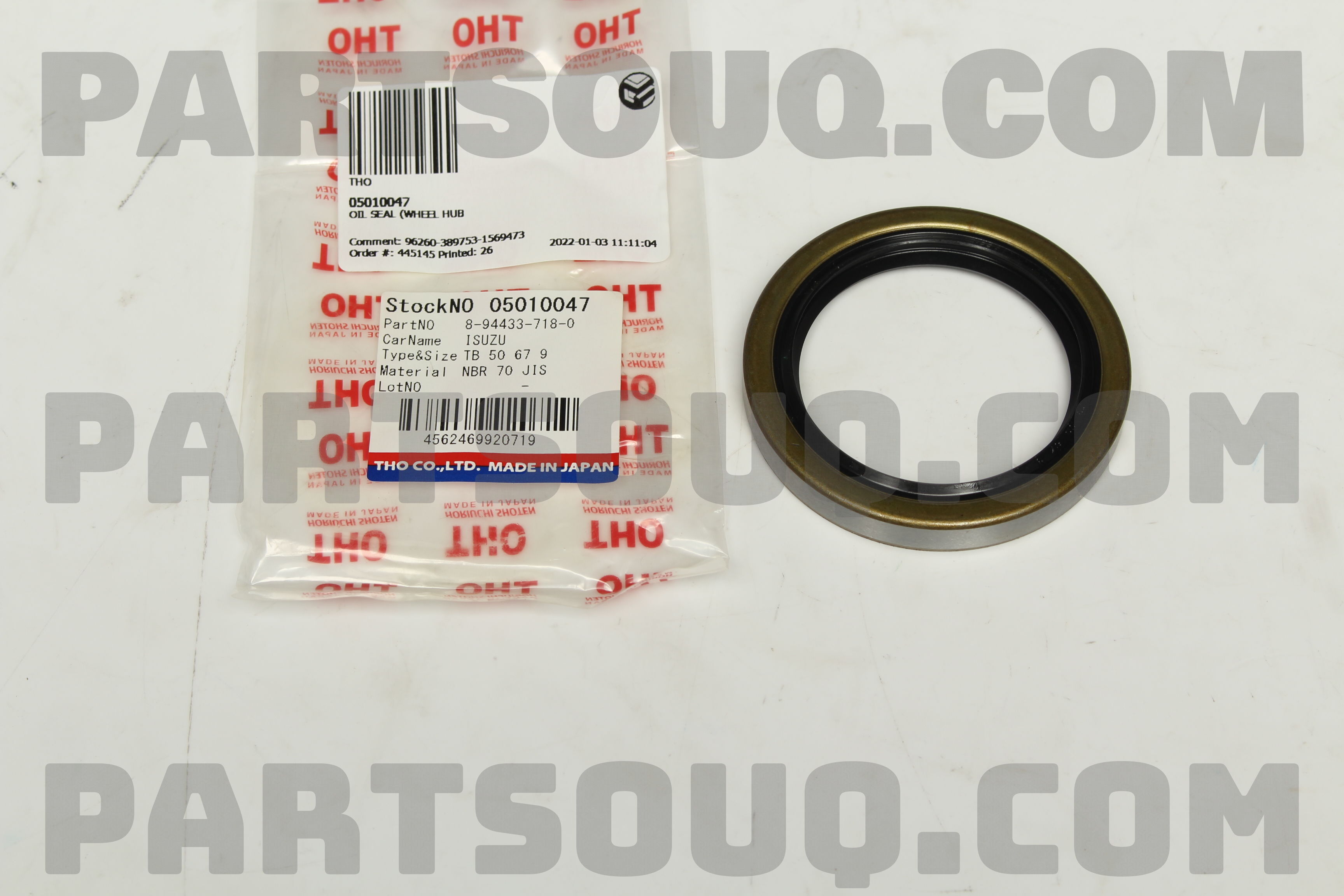 O/SEAL WHEEL HUB FRONT 8944337180 | Musashi Parts | PartSouq