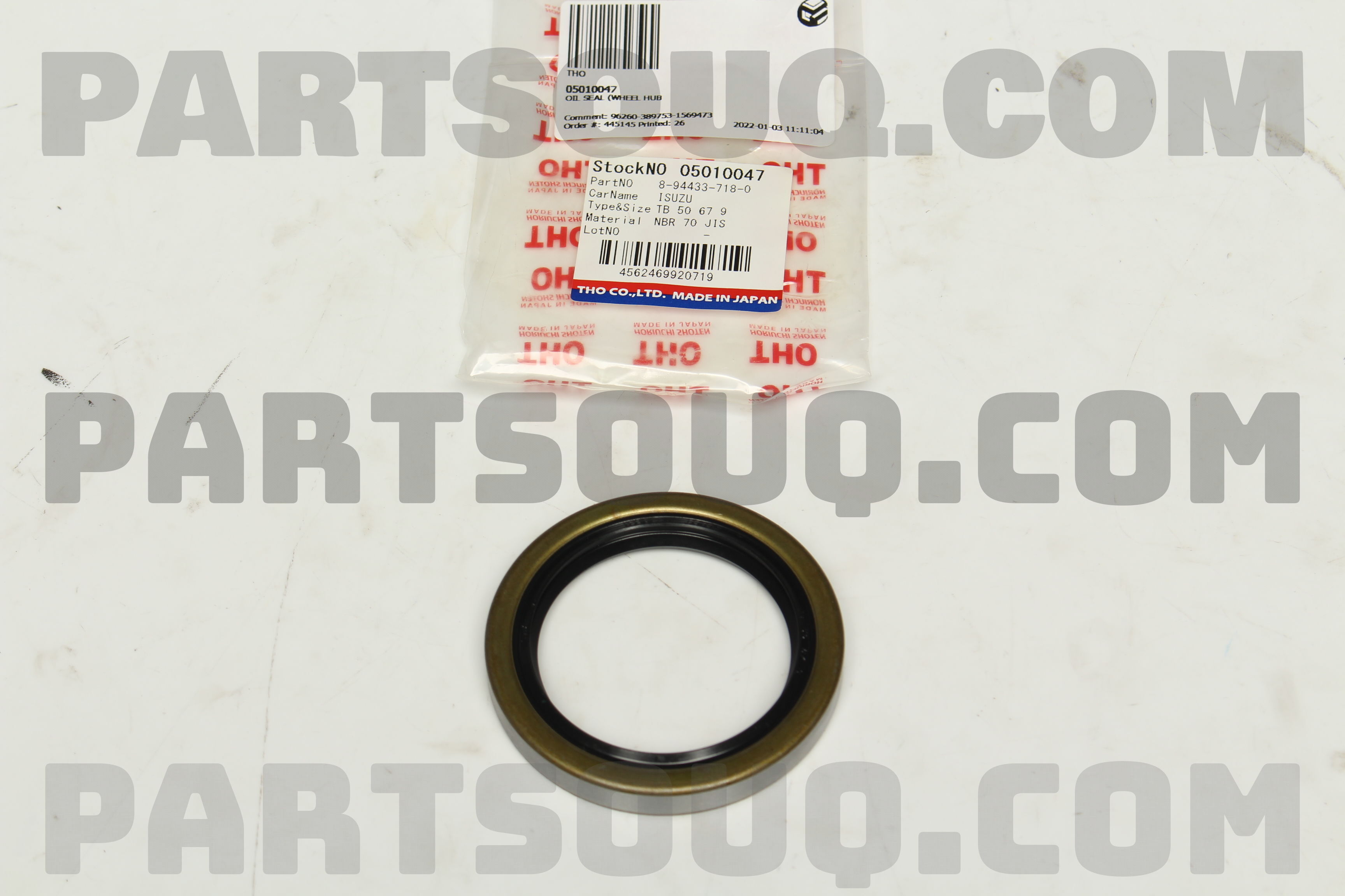 O/SEAL WHEEL HUB FRONT 8944337180 | Musashi Parts | PartSouq