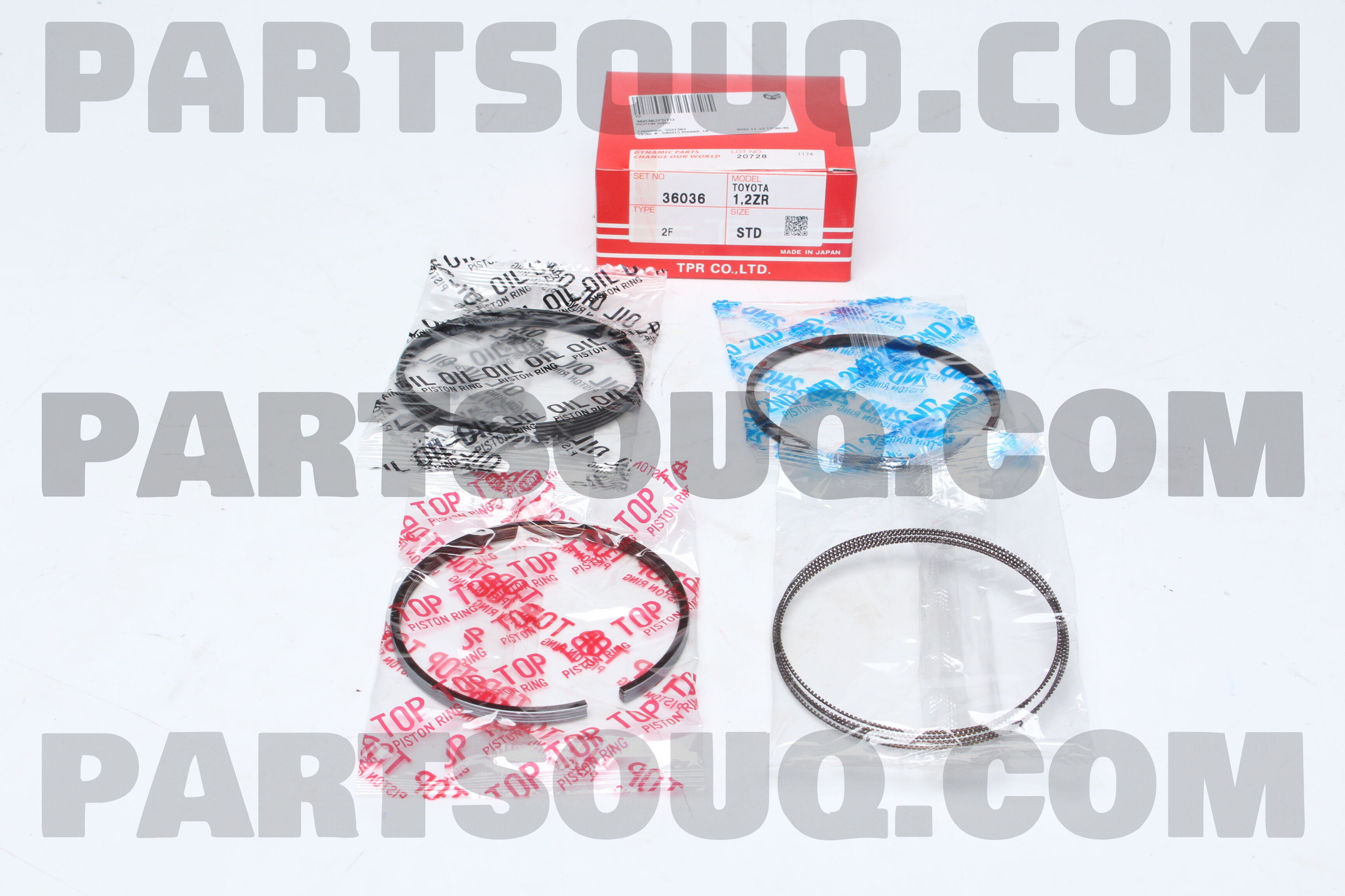 PISTON RING 36036-2F TO 1ZRFE,2ZRFE COROLLA/ALTIS 201007-201407 TP ...