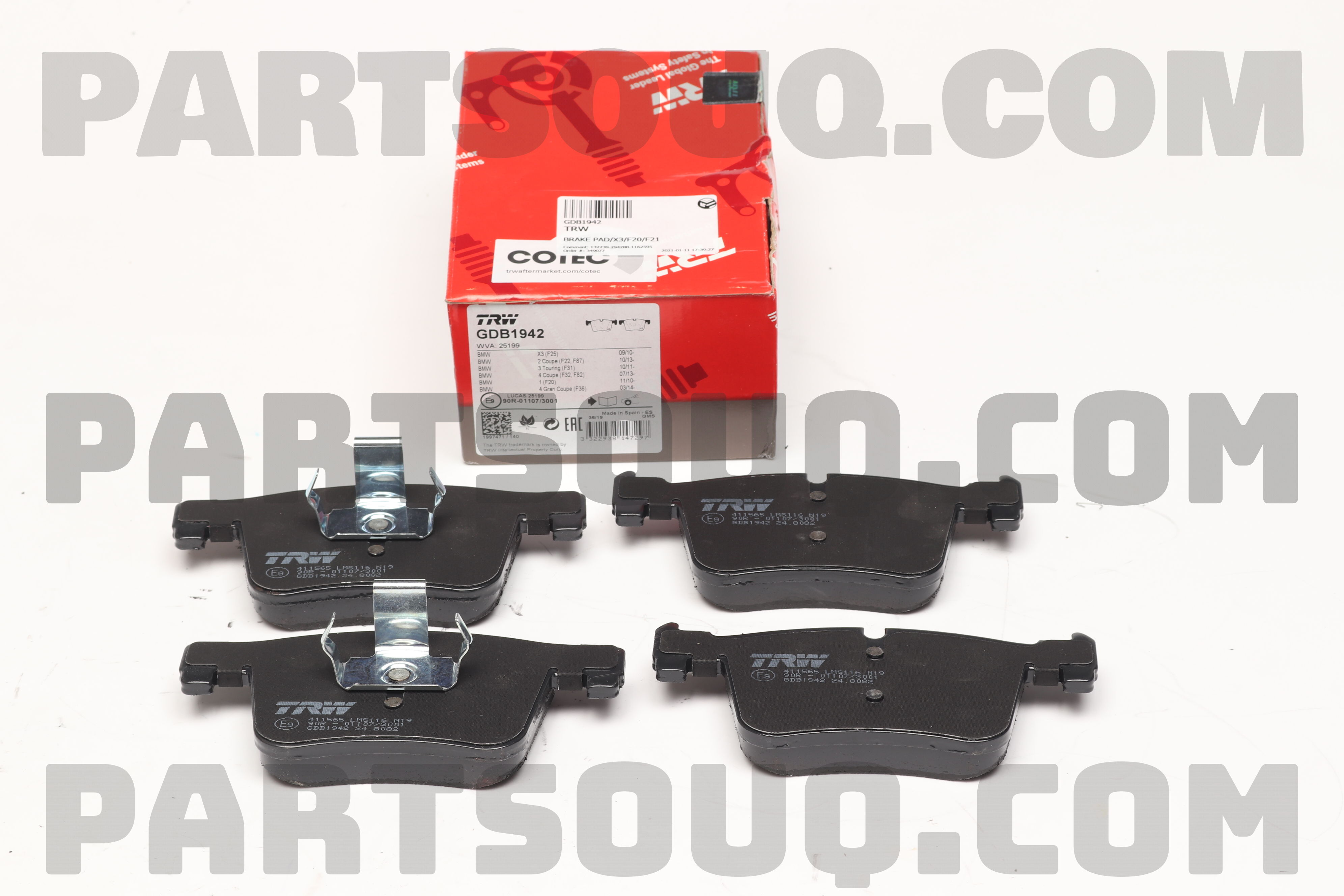 BRAKE PAD/X3/F20/F21 GDB1942 | TRW Parts | PartSouq