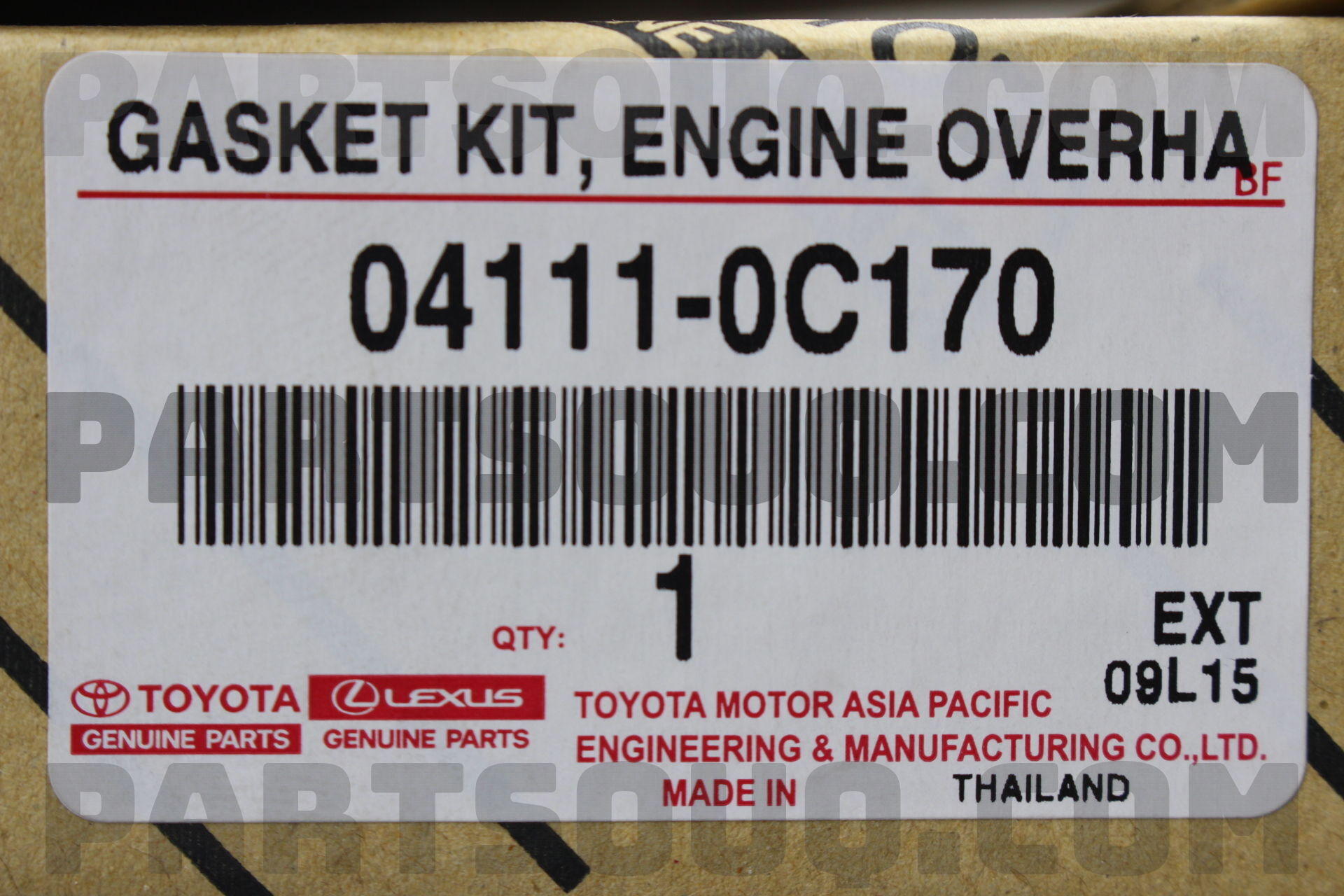 GASKET KIT, ENGINE 041110C170 | Toyota Parts | PartSouq