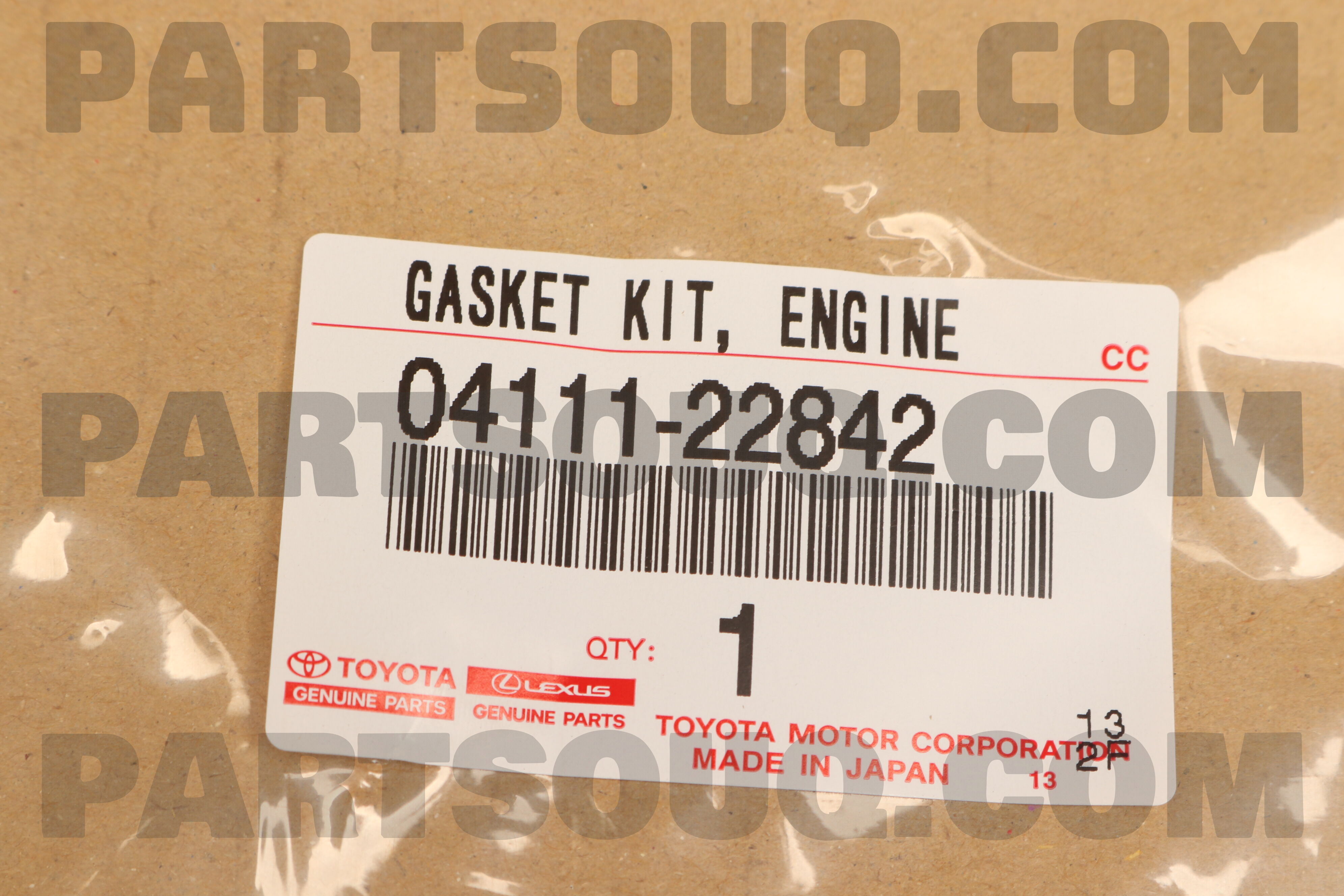 GASKET KIT, ENGINE OVERHAUL 0411122842 | Toyota Parts | PartSouq