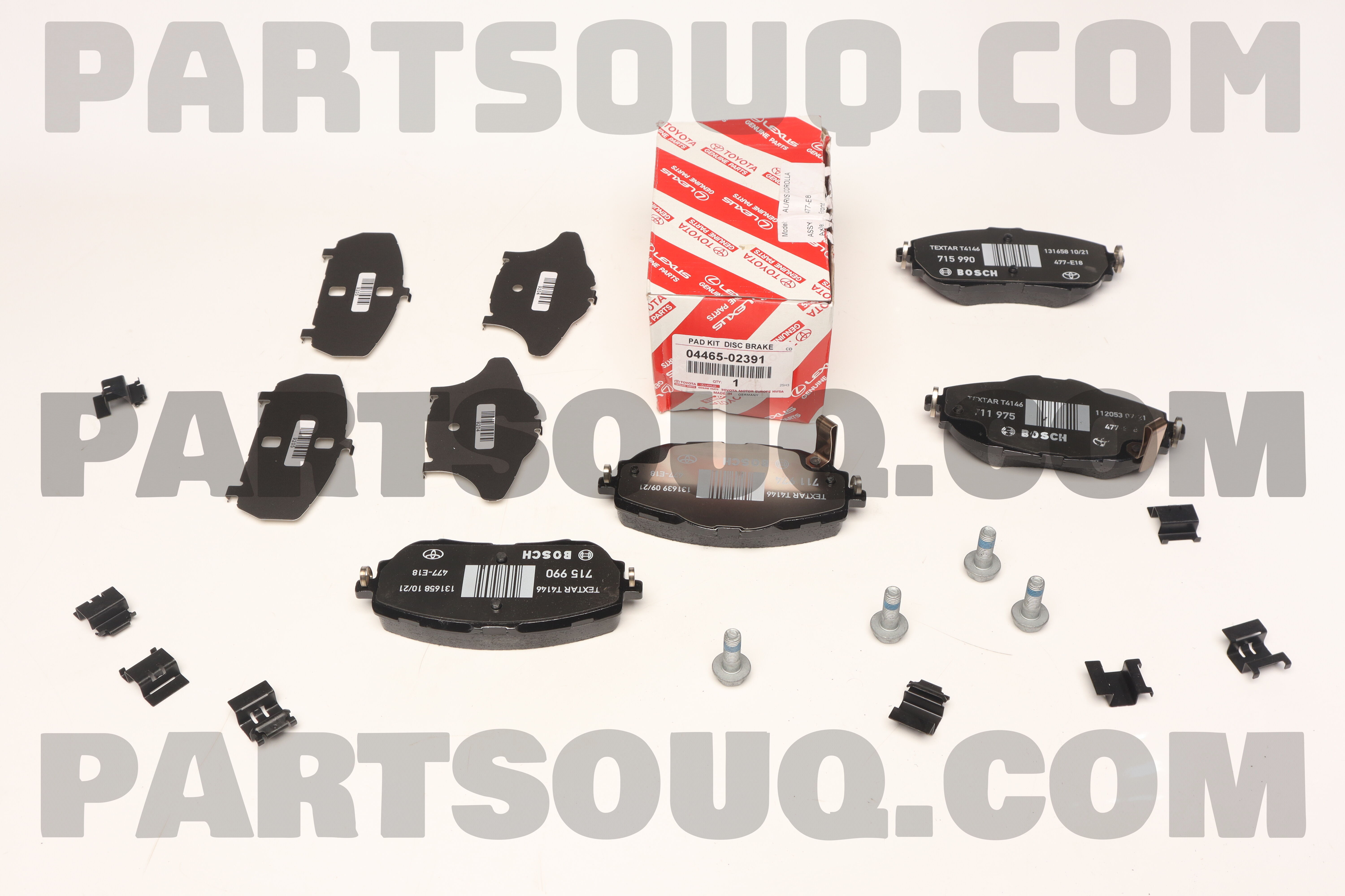 BRAKE PAD SET TO COROLLA 1800 CC NDE180/ZRE180 2013-2015 FRONT FTC501 ...