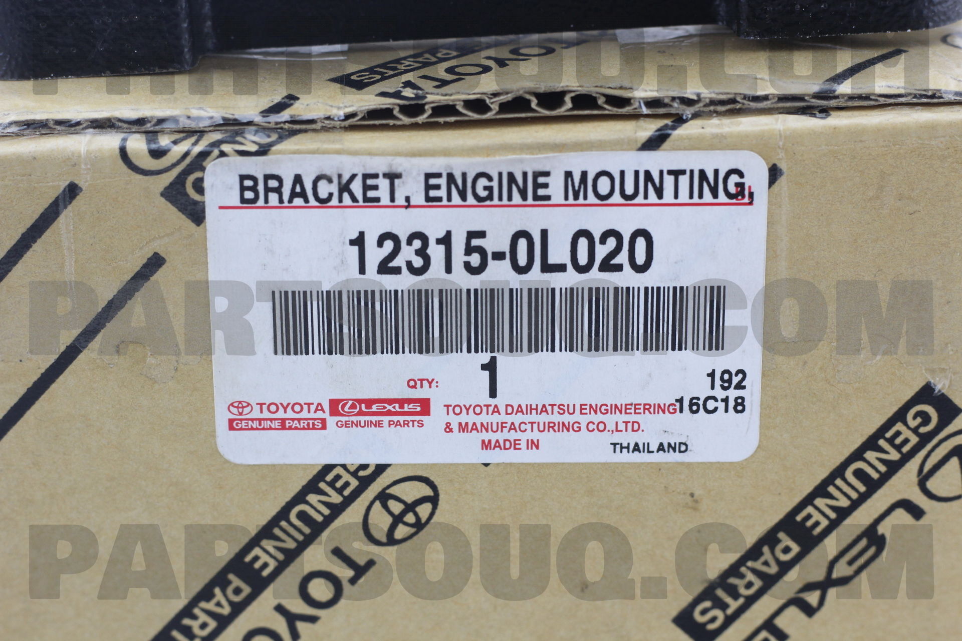 BRACKET, ENGINE MOUNTING, FRONT NO.1 LH 123150L020 | Toyota Parts ...
