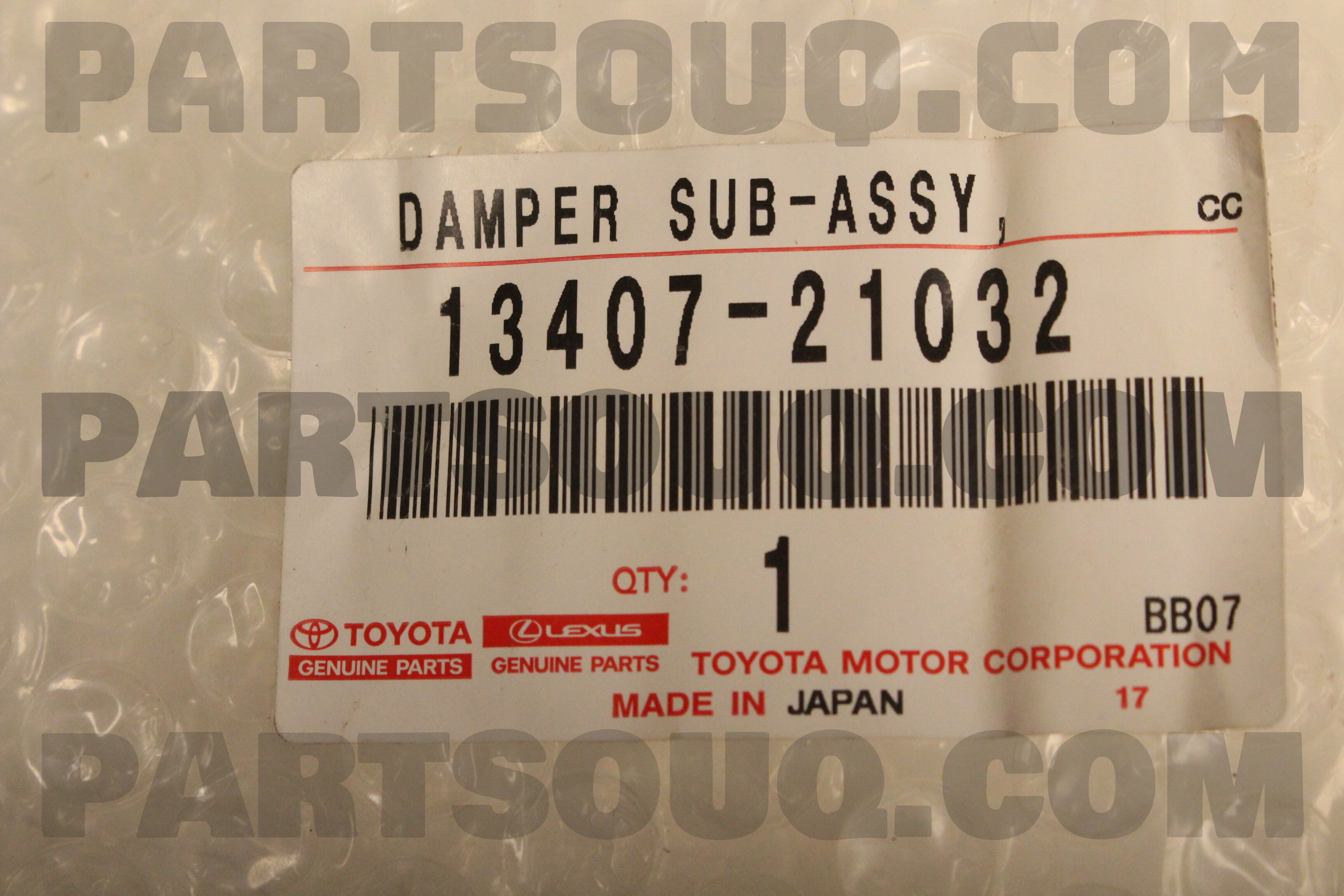 DAMPER SUB-ASSY, CRANKSHAFT 1340721031 | Toyota Parts | PartSouq