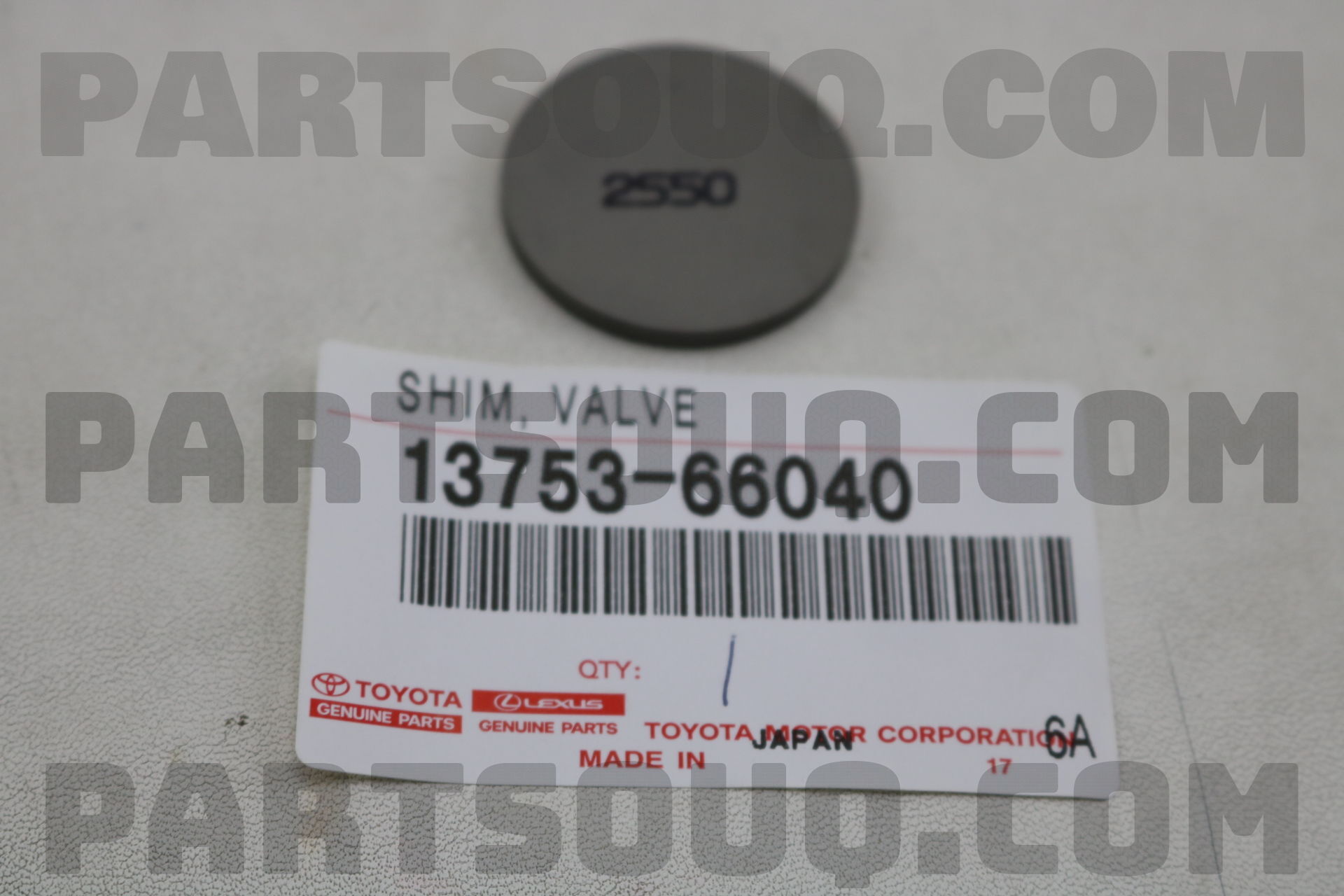 SHIM, VALVE ADJUSTING 1375366040 | Toyota Parts | PartSouq