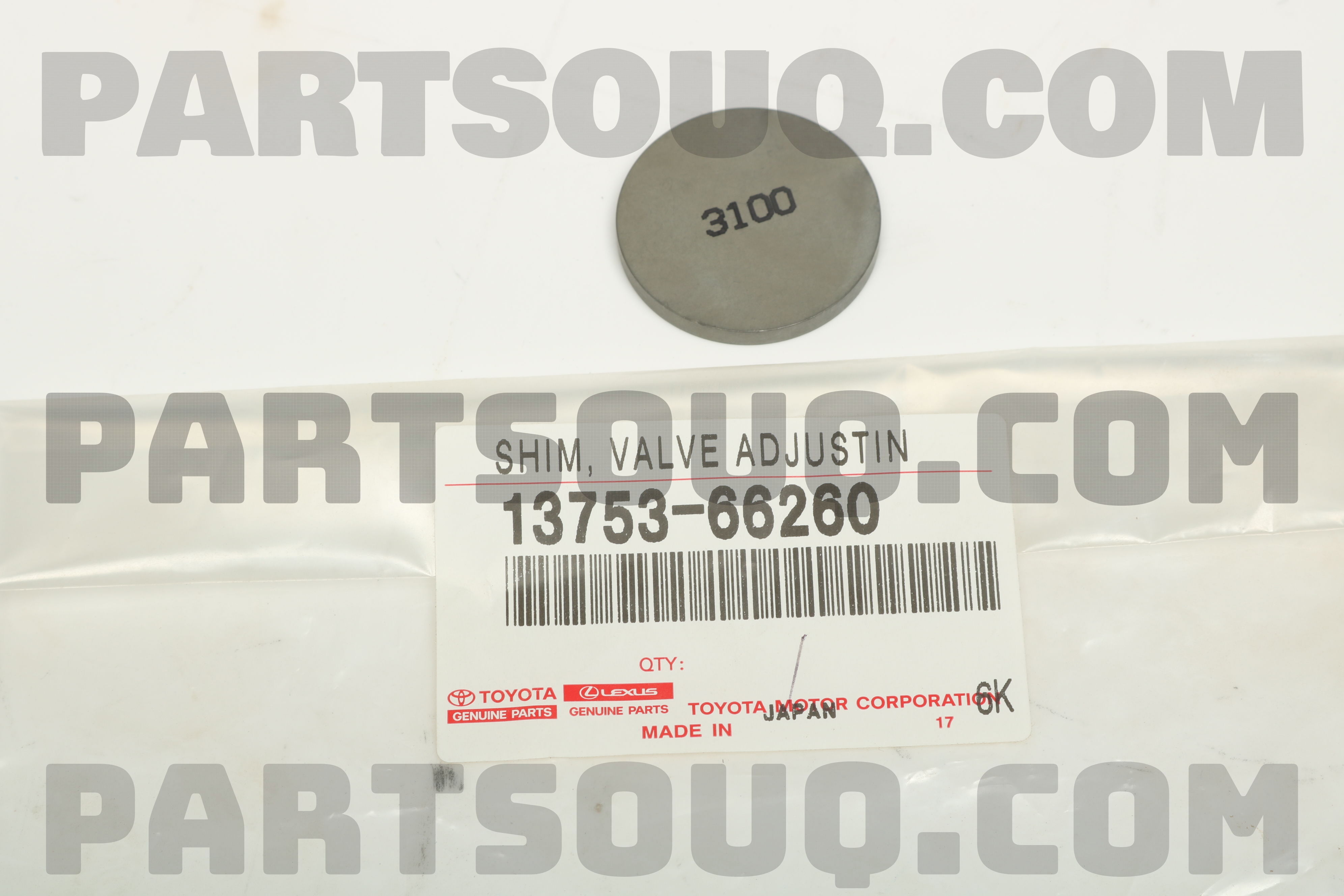 SHIM, VALVE ADJUSTING 1375366260 | Toyota Parts | PartSouq