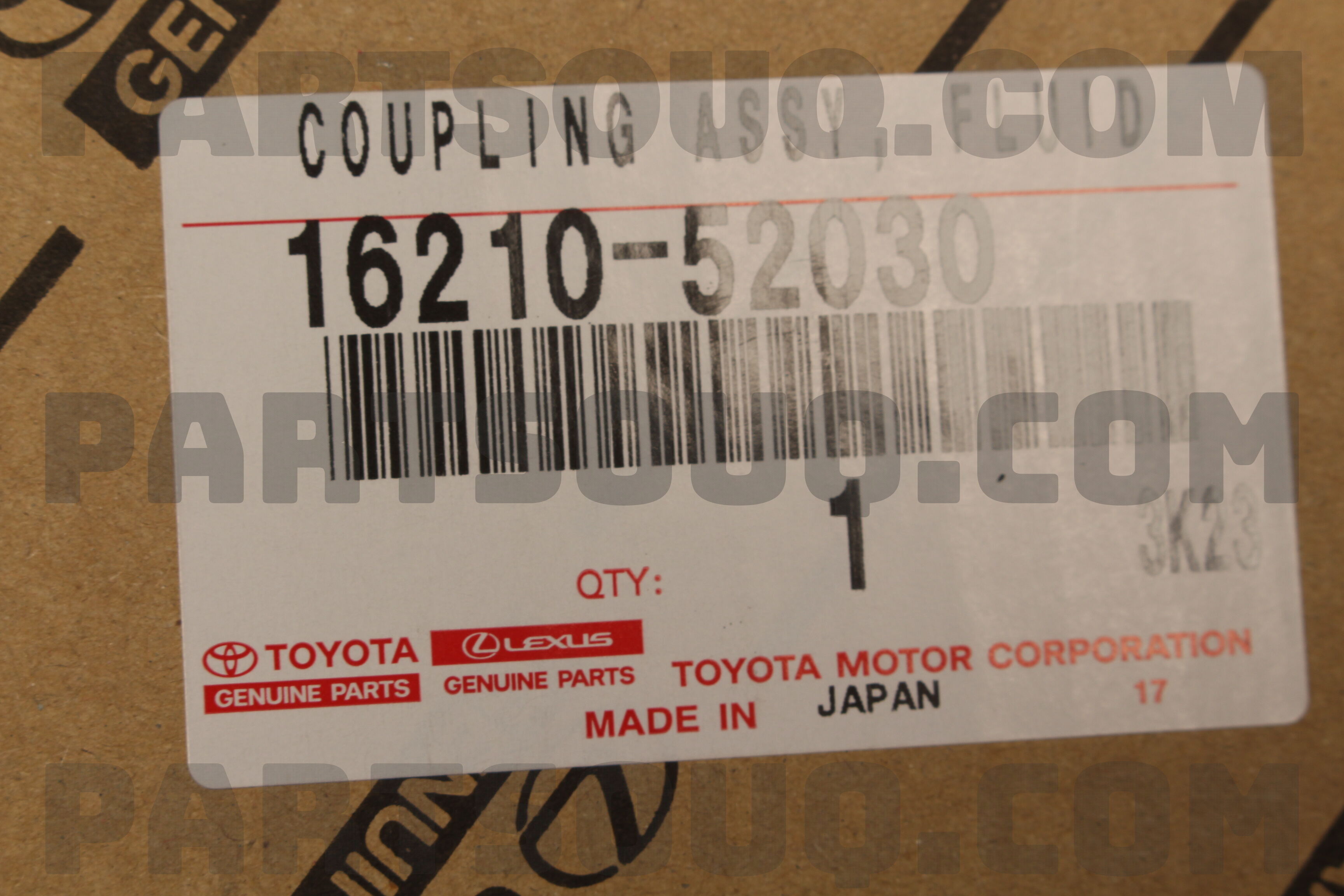 COUPLING ASSY FLUID 1621052030 | Toyota Parts | PartSouq
