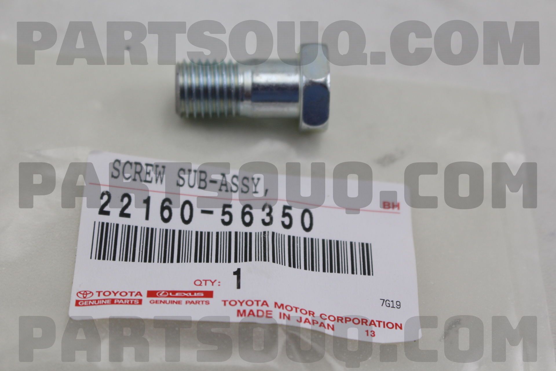 SCREW SUB-ASSY, OVERFLOW 2216056350 | Toyota Parts | PartSouq