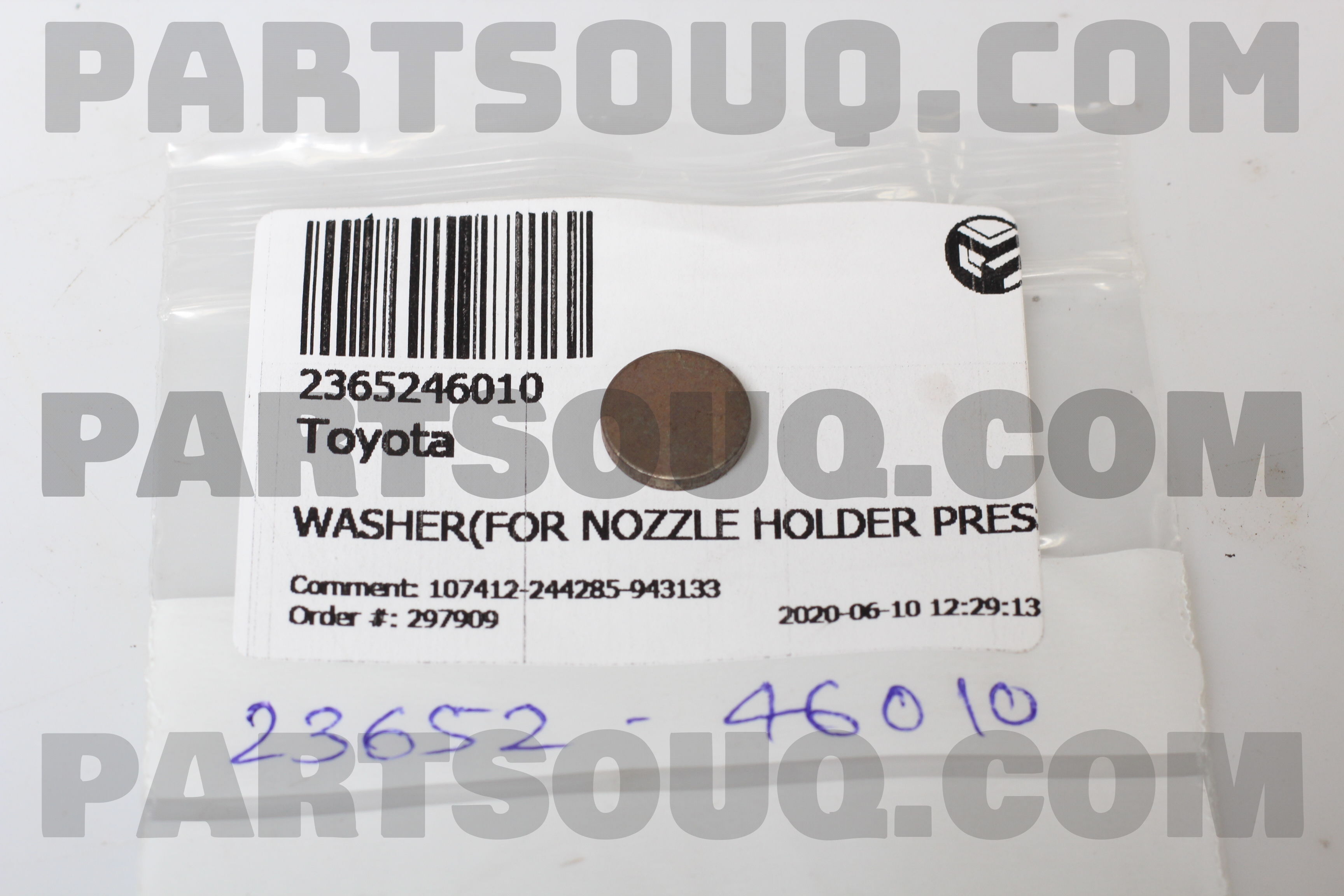 WASHER(FOR NOZZLE HOLDER PRESSURE SPRING) 2365246010 | Toyota Parts ...
