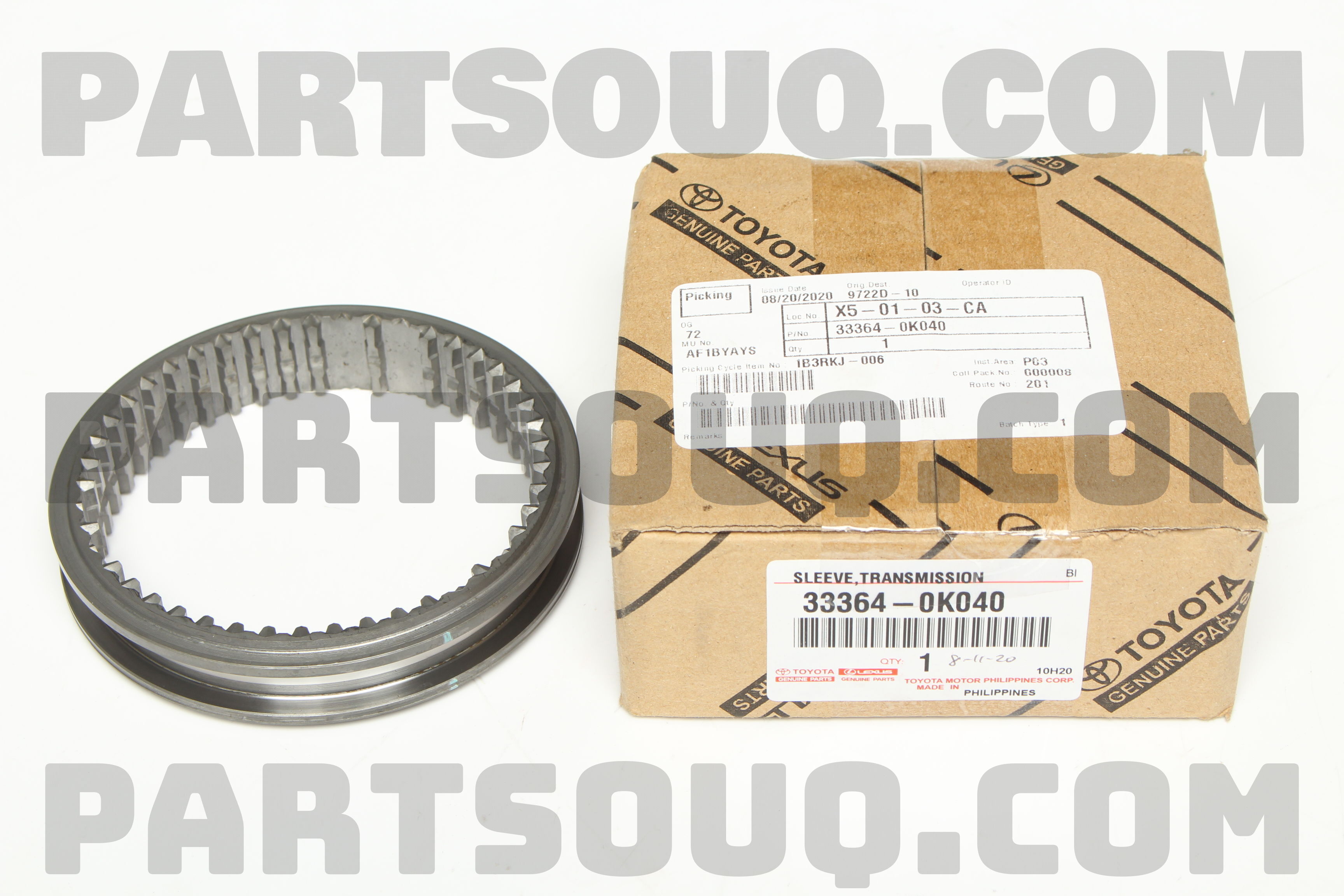 SLEEVE, TRANSMISSION 333640K040 | Toyota Parts | PartSouq